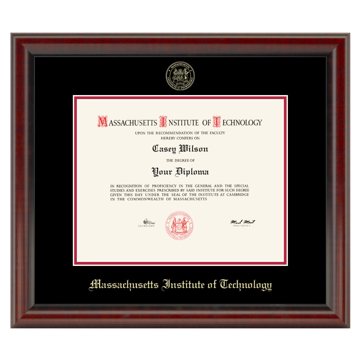 MIT Diploma Frame, the Fidelitas - Graduation Gift Selection | M.LaHart & Co.