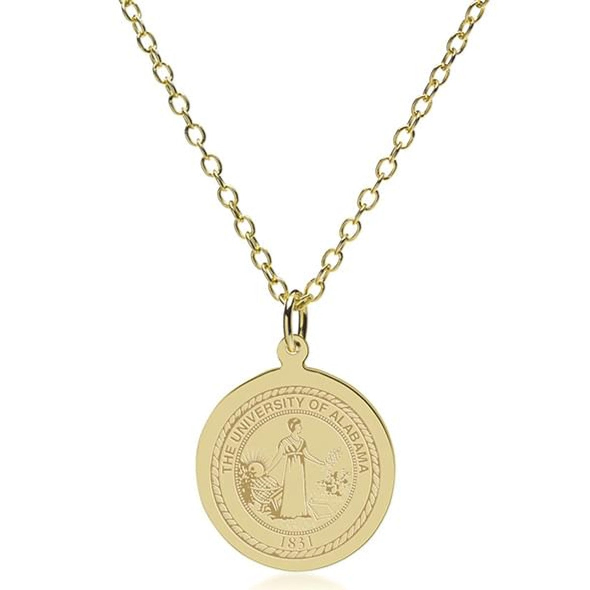 Alabama 14K Gold Pendant & Chain | M.LaHart & Co.