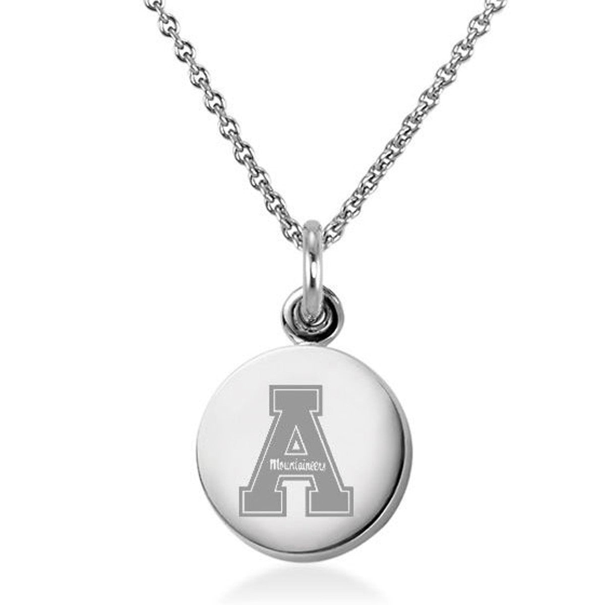 Appalachian State Necklace with Charm in Sterling Silver | M.LaHart & Co.