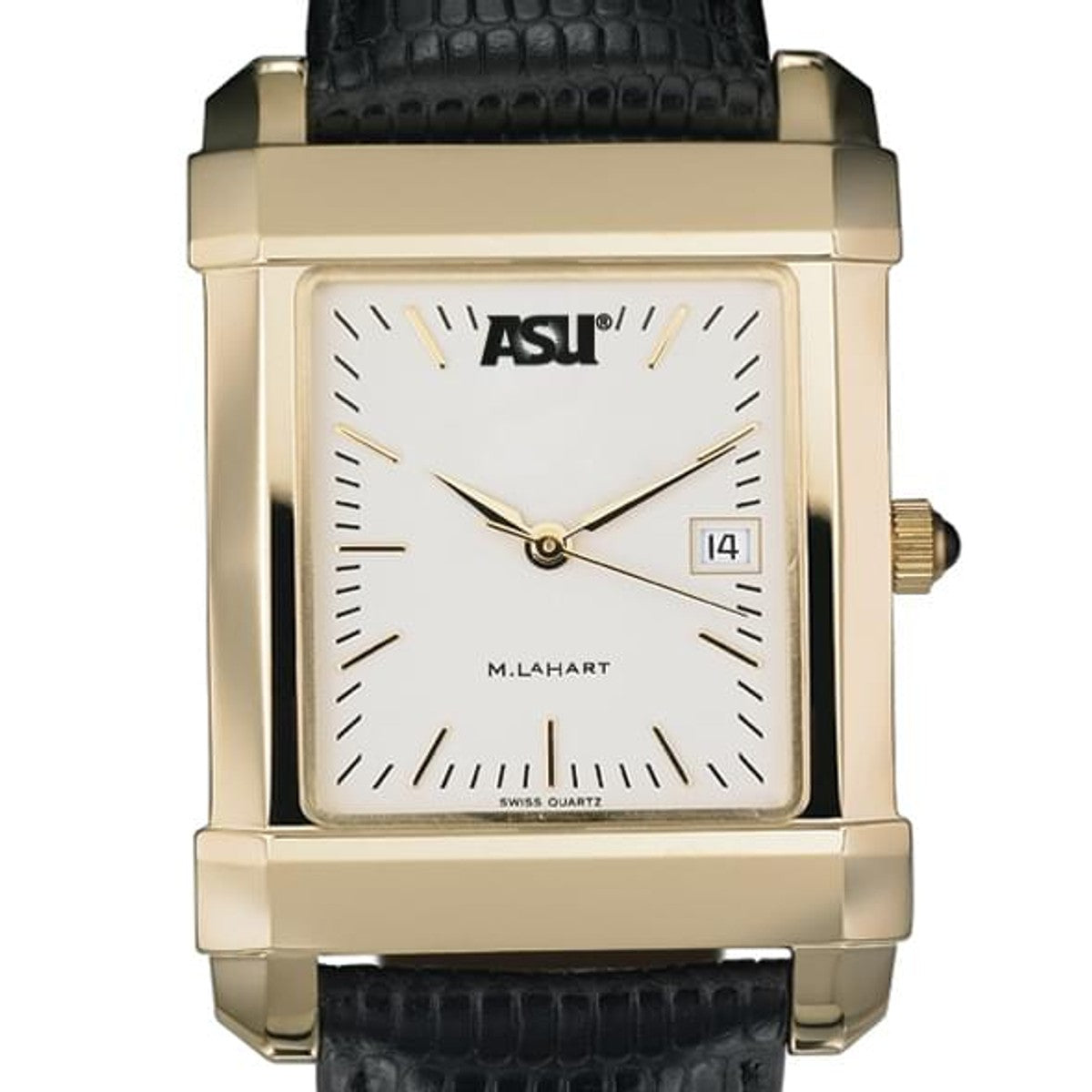 ASU Men's Gold Quad with Leather Strap | M.LaHart & Co.