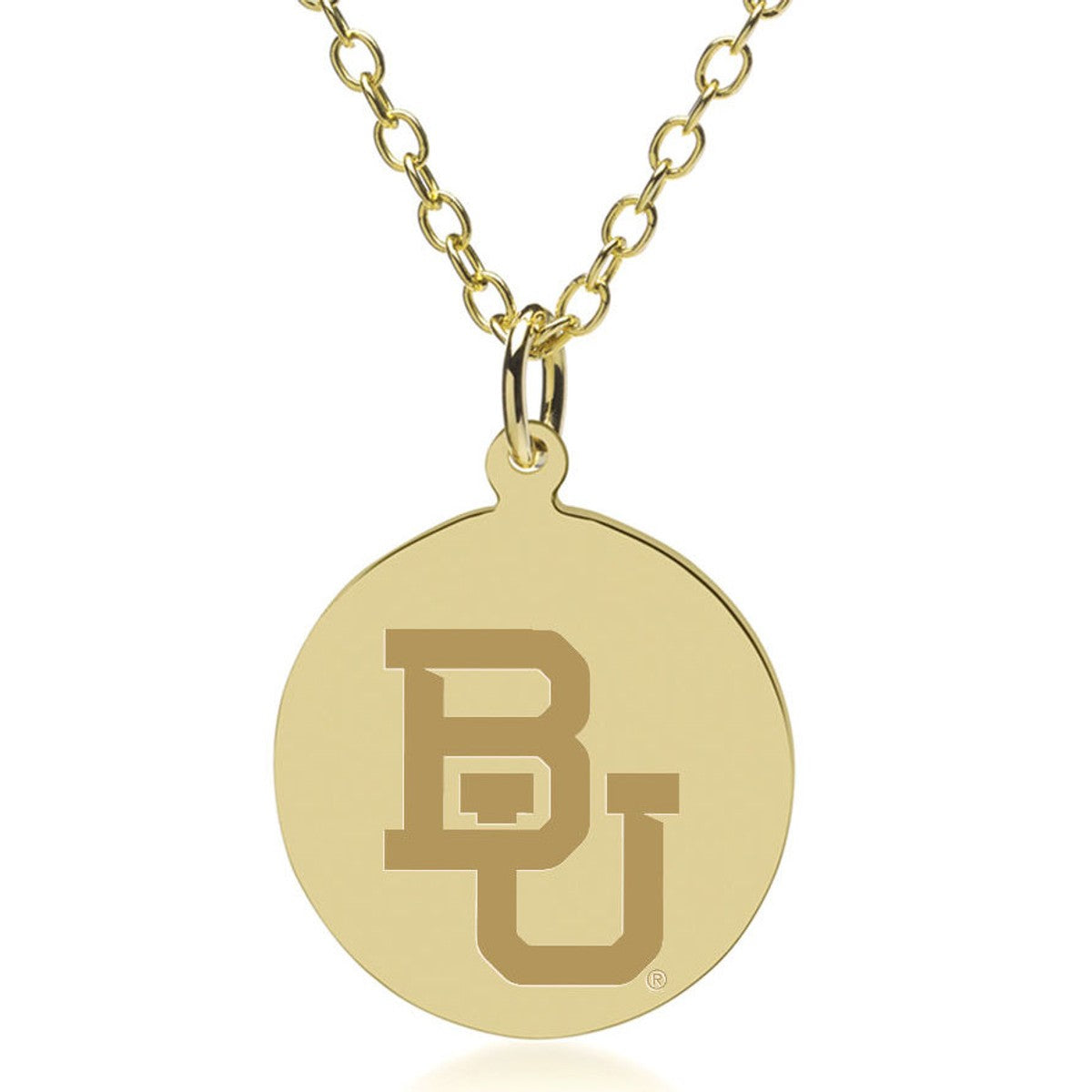 Baylor 14K Gold Pendant & Chain | M.LaHart & Co.