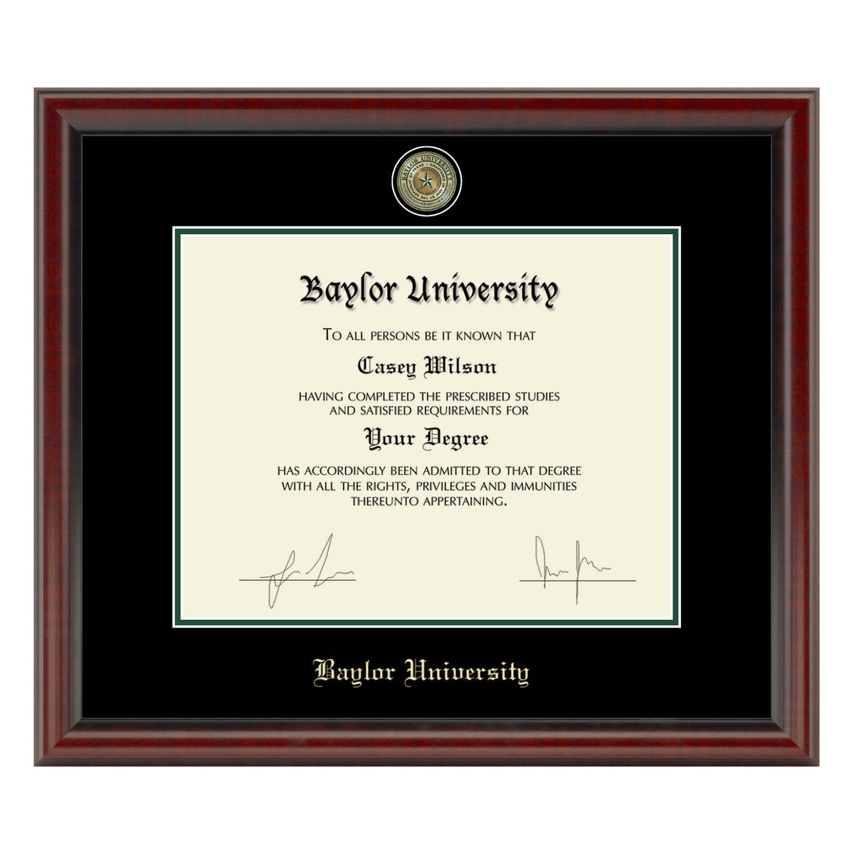 Official Baylor Diploma Frame, the Masterpiece | M.LaHart & Co.