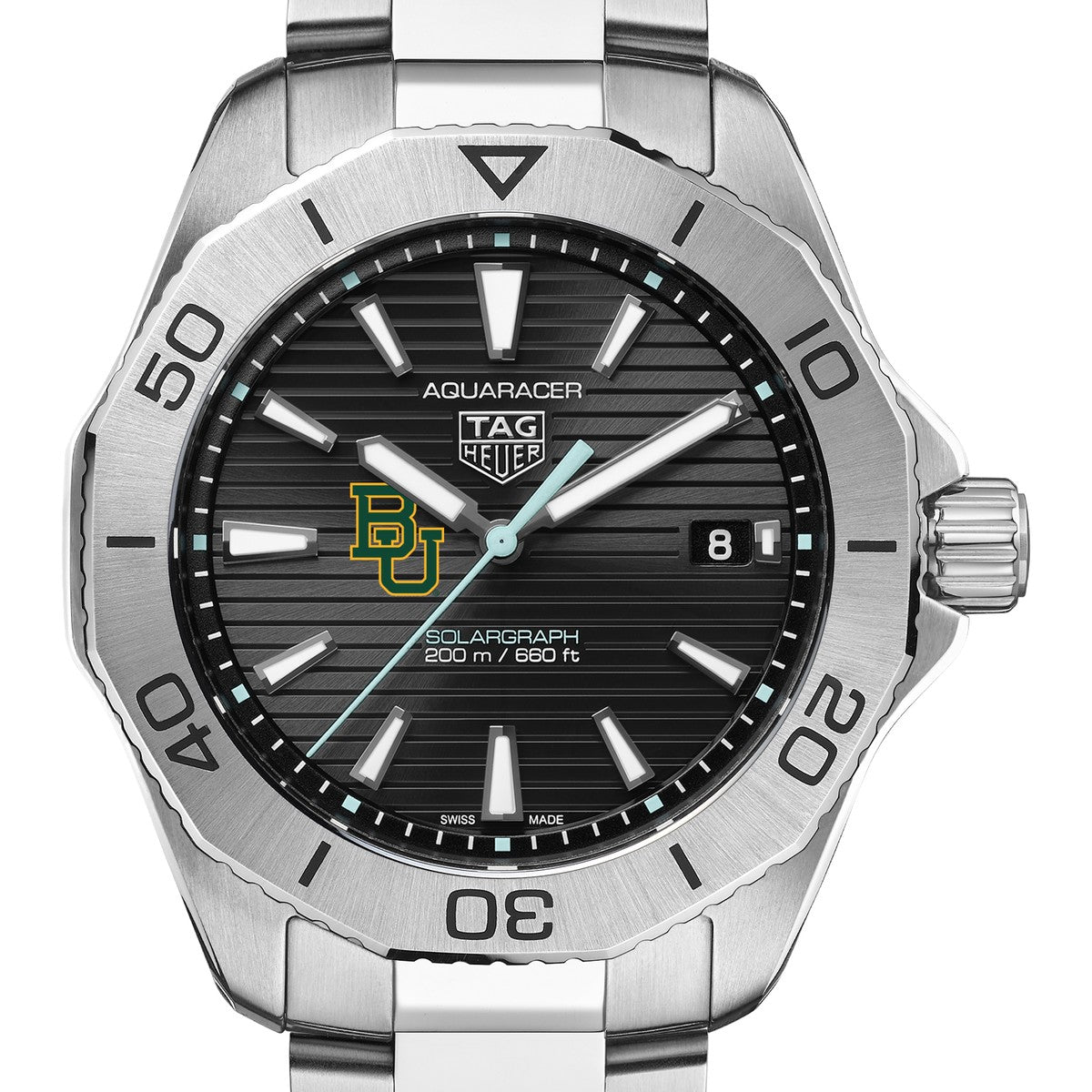 Baylor Men's TAG Heuer Steel Solargraph Aquaracer with Black Dial | M ...