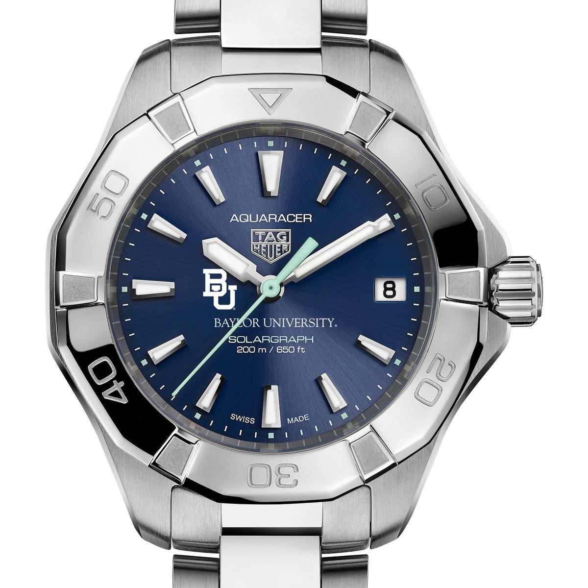 Baylor Women's TAG Heuer Steel Solargraph Aquaracer with Blue Dial | M ...