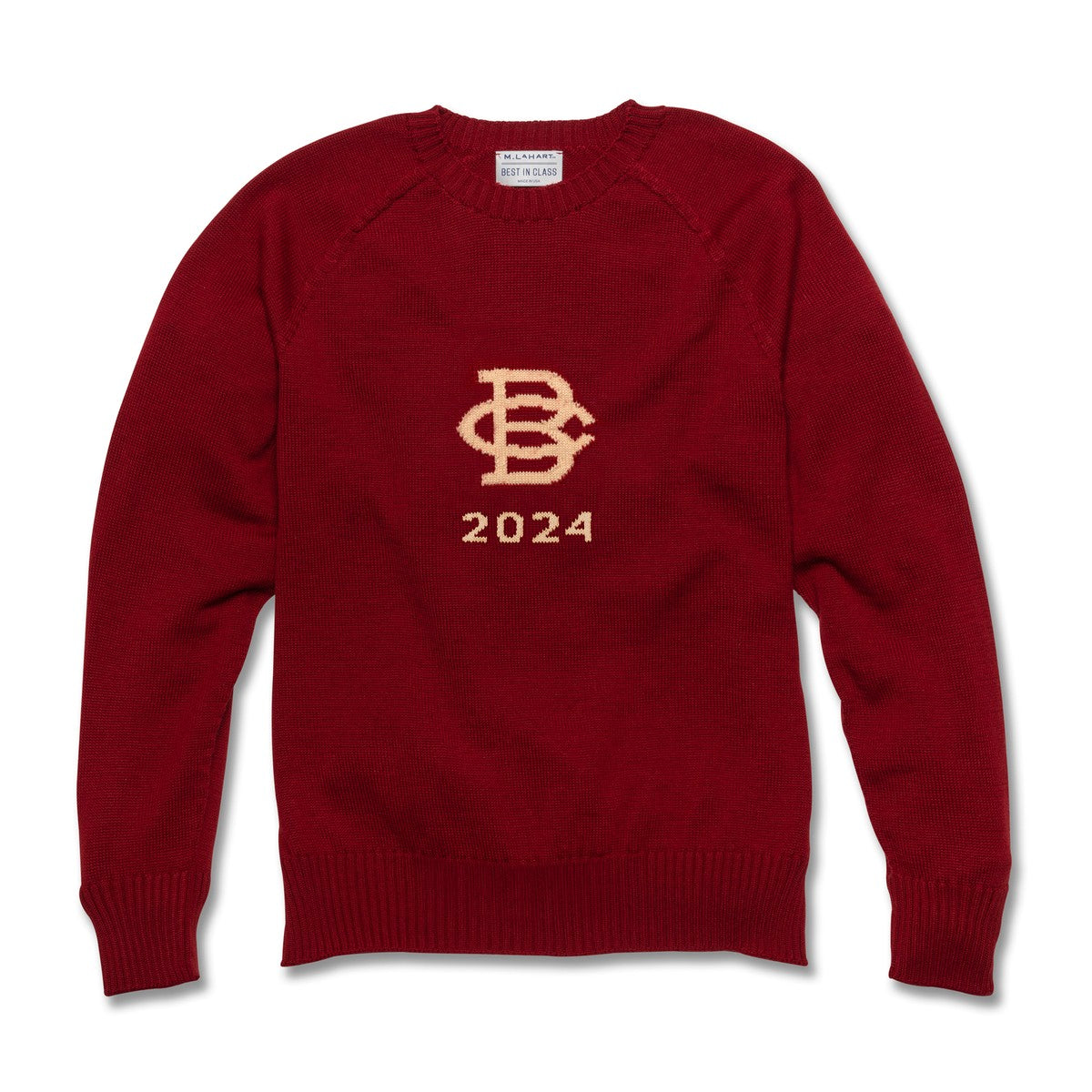 Boston College Maroon and Khaki Sweater with Class Year | M.LaHart & Co.