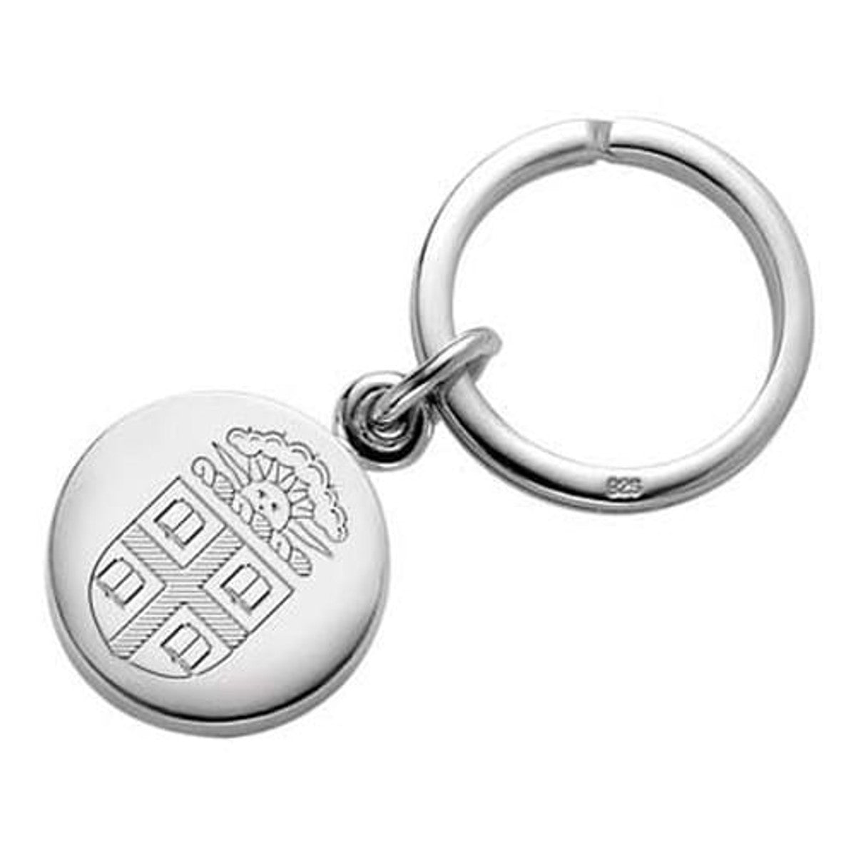 Brown Sterling Silver Insignia Key Ring - Graduation Gift Selection | M ...