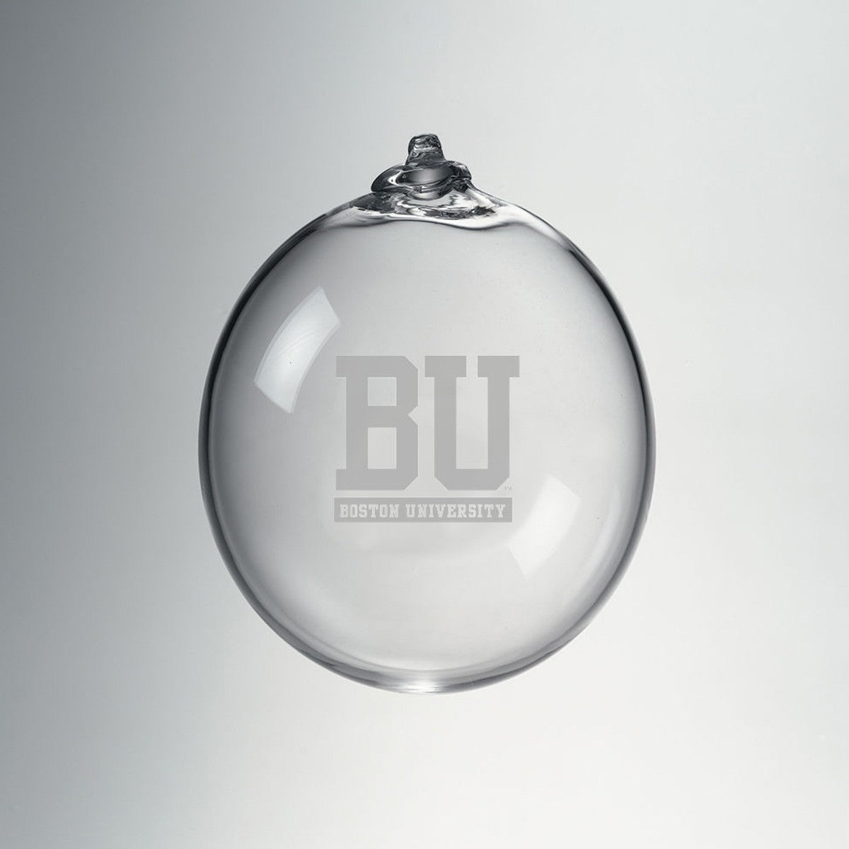 BU Glass Ornament by Simon Pearce at M.LaHart & Co.