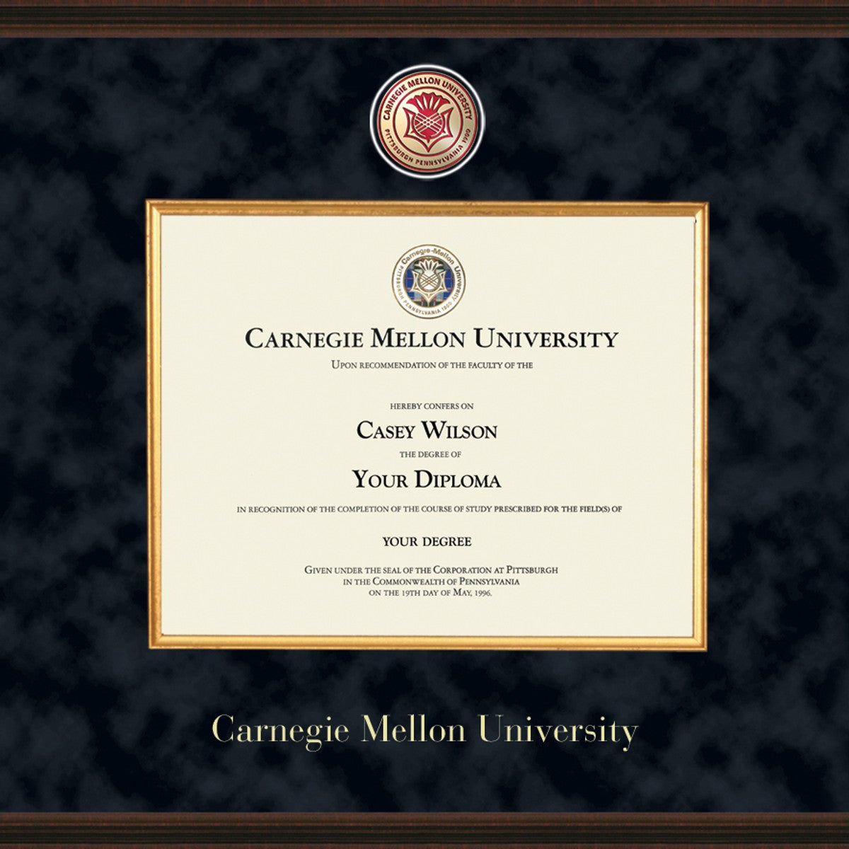 Carnegie Mellon Diploma Frame - Excelsior - Graduation Gift Selection | M.LaHart & Co.