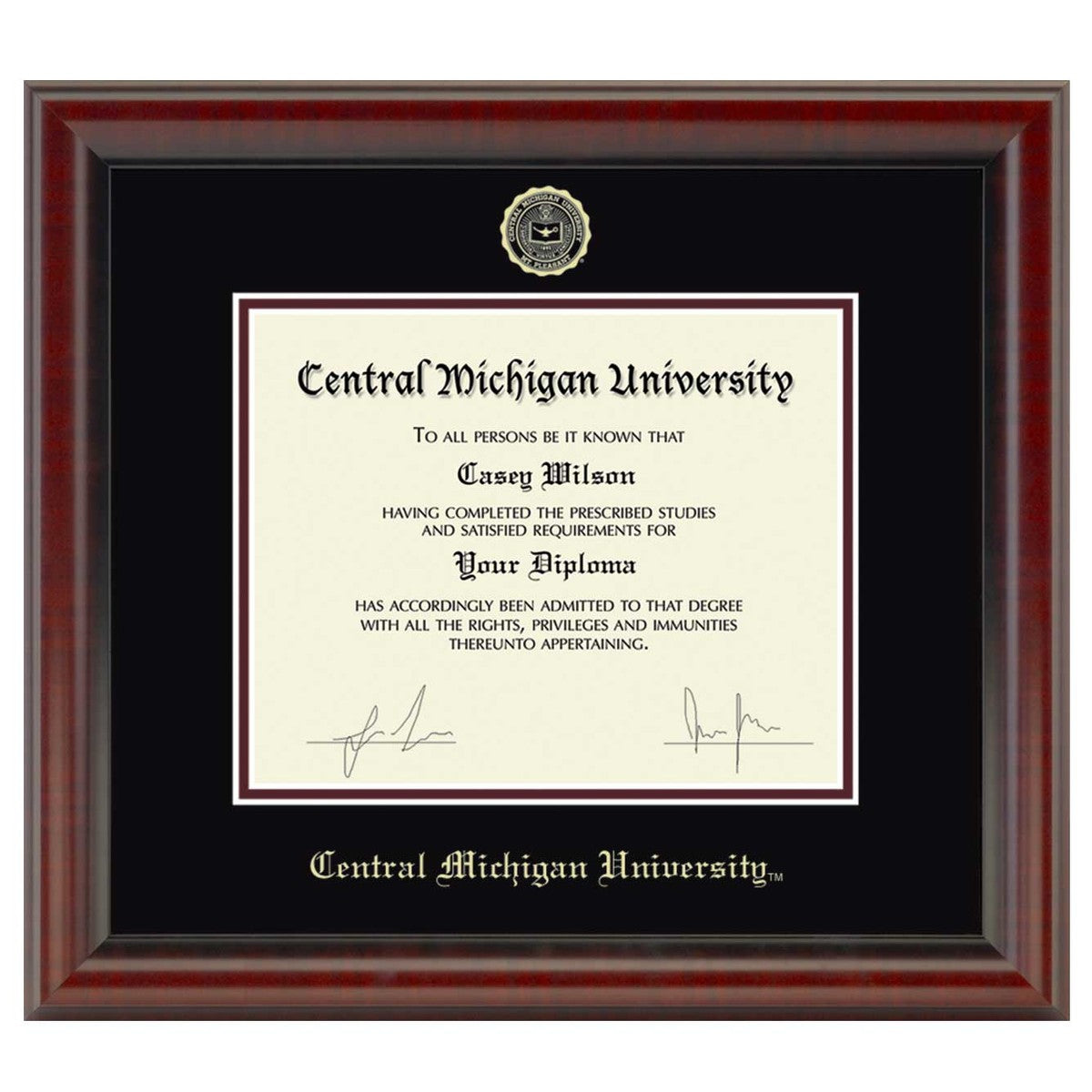 Central Michigan Diploma Frame - Fidelitas | M.LaHart & Co.
