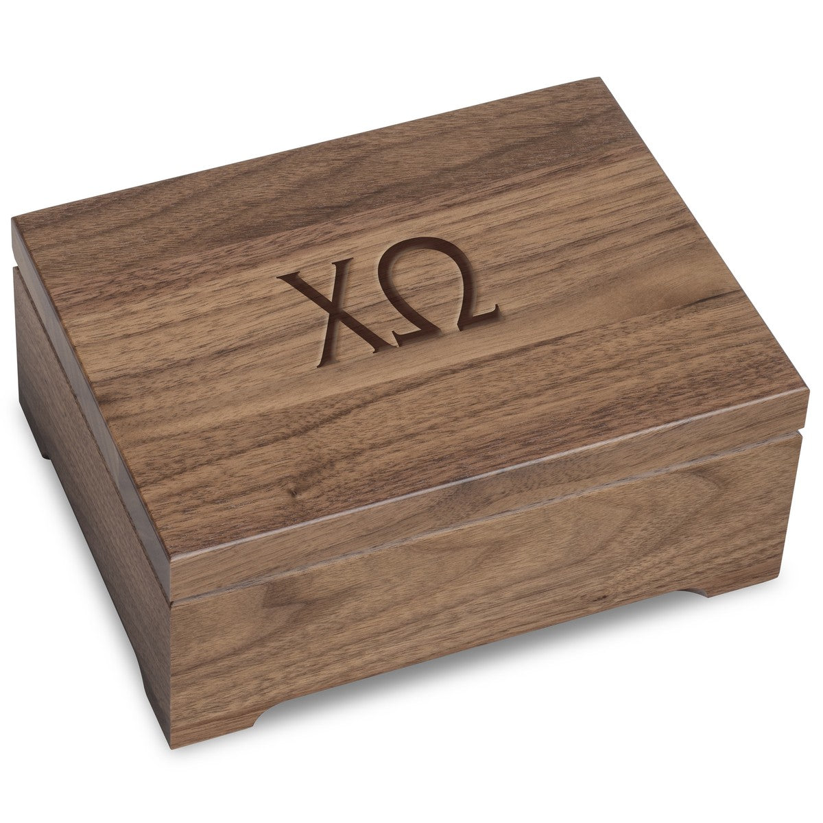 Chi Omega Solid Walnut Desk Box - Graduation Gift Selection | M.LaHart ...