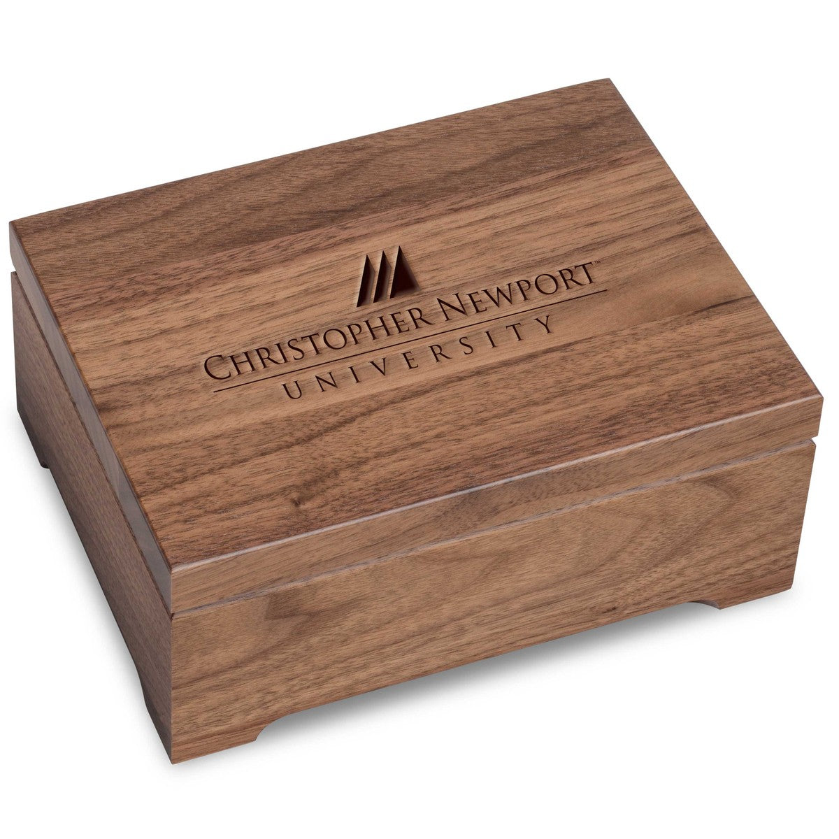 Christopher Newport University Solid Walnut Desk Box | M.LaHart & Co.