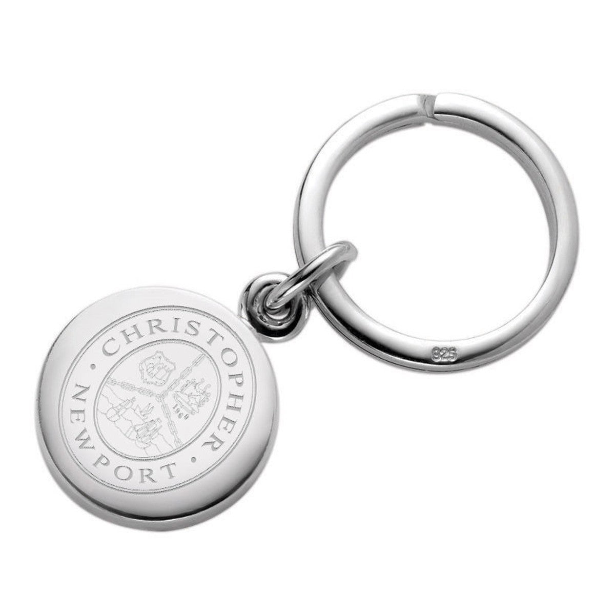 Christopher Newport University Sterling Silver Insignia Key Ring | M ...