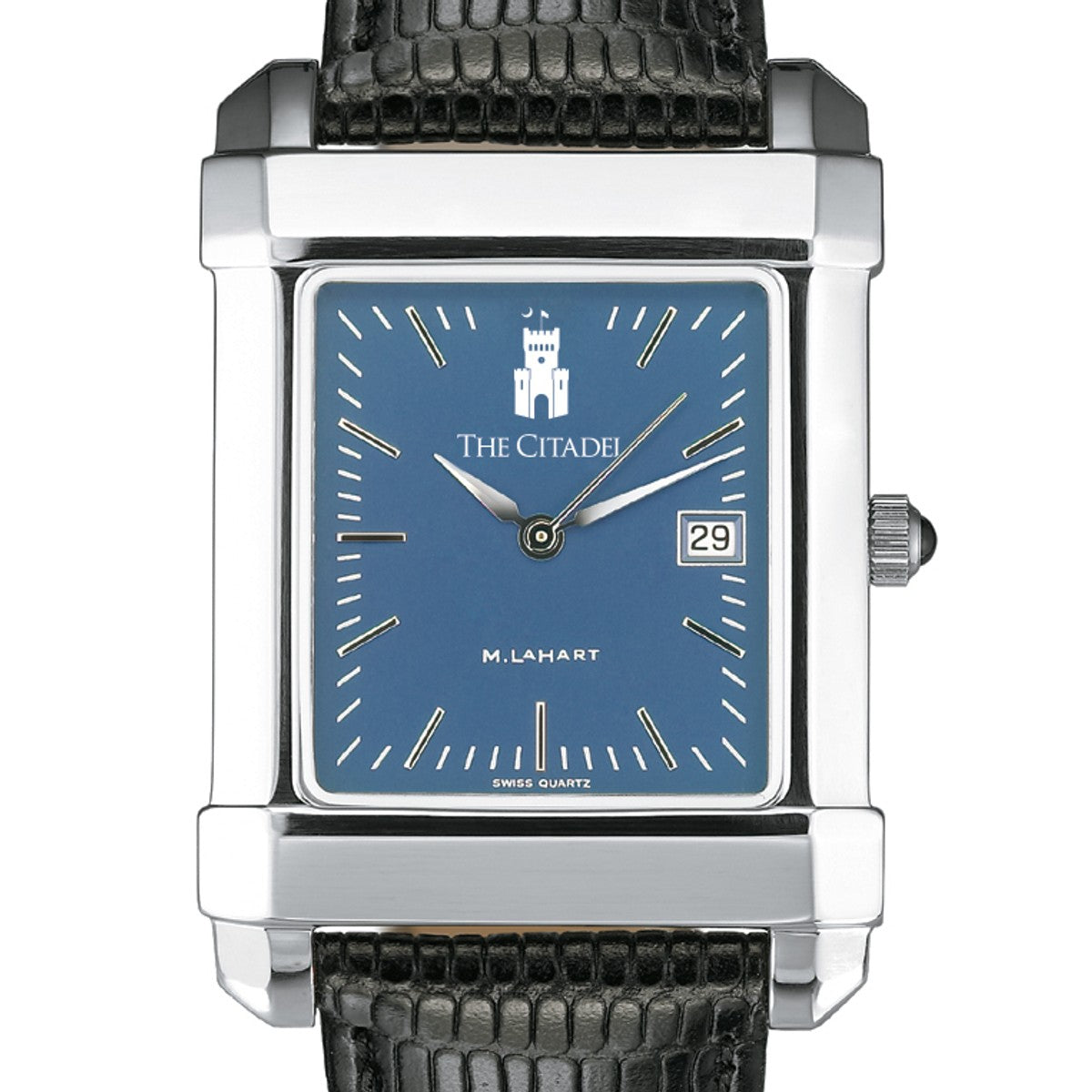 Citadel Men's Steel Quad Blue Dial with Leather Strap | M.LaHart & Co.