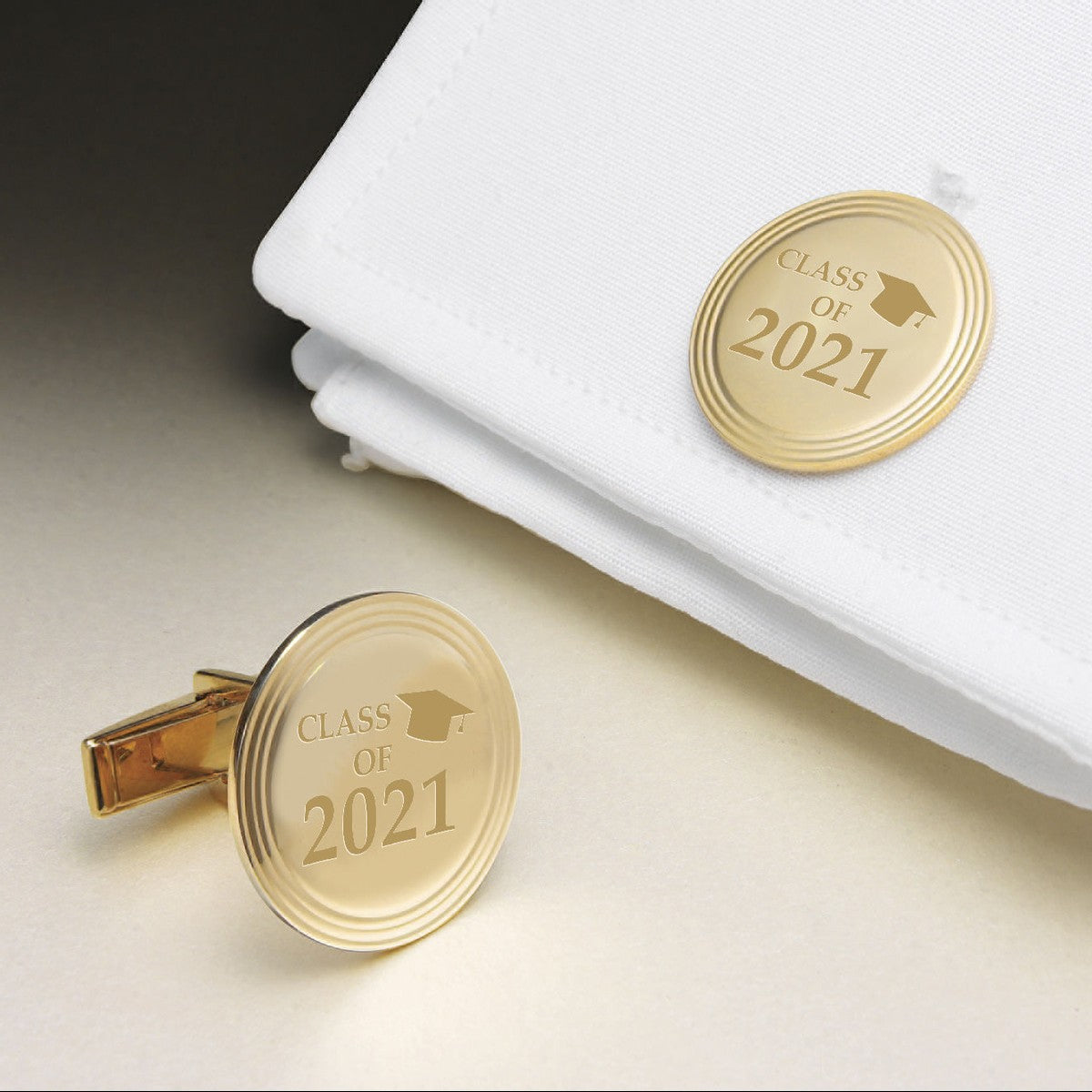 Class of 2021 14K Gold Cufflinks - Graduation Gift Selection | M.LaHart ...