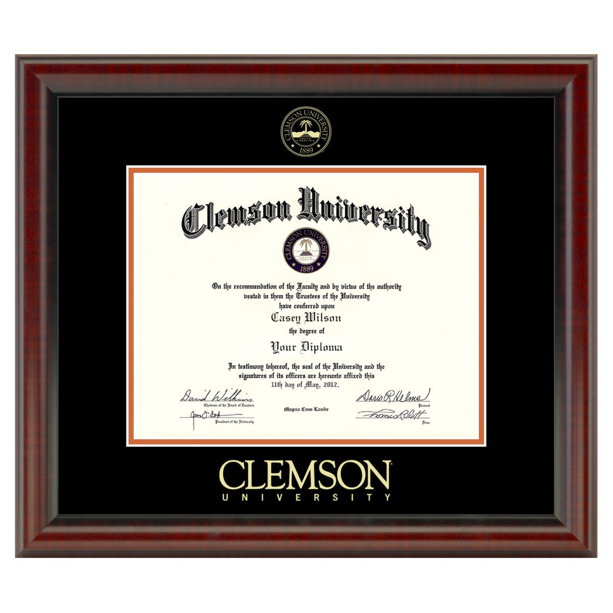 Clemson Diploma Frame - Fidelitas | M.LaHart & Co.