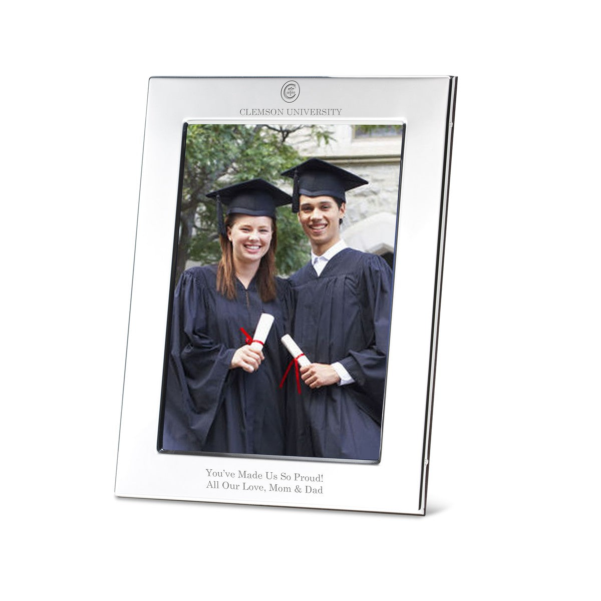 Clemson Polished Pewter 5x7 Picture Frame | M.LaHart & Co.