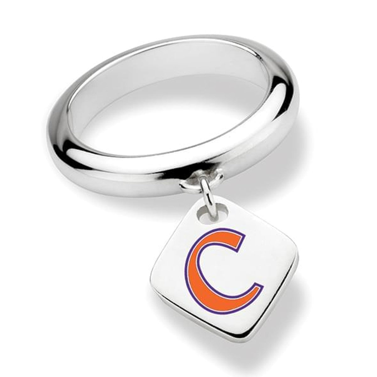 Clemson Sterling Silver Ring with Sterling Tag | M.LaHart & Co.