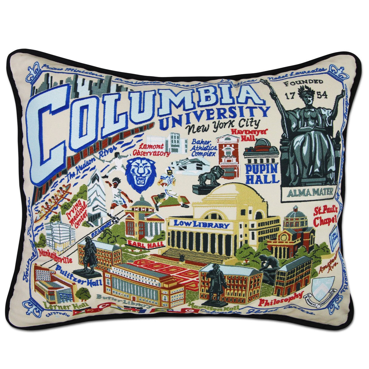 Columbia Embroidered Pillow | M.LaHart & Co.