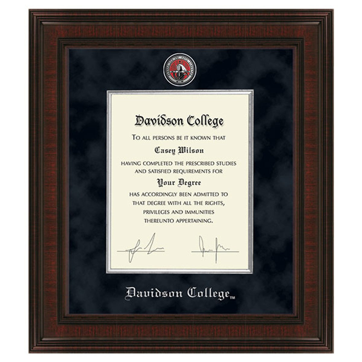 Davidson College Diploma Frame - Excelsior | M.LaHart & Co.