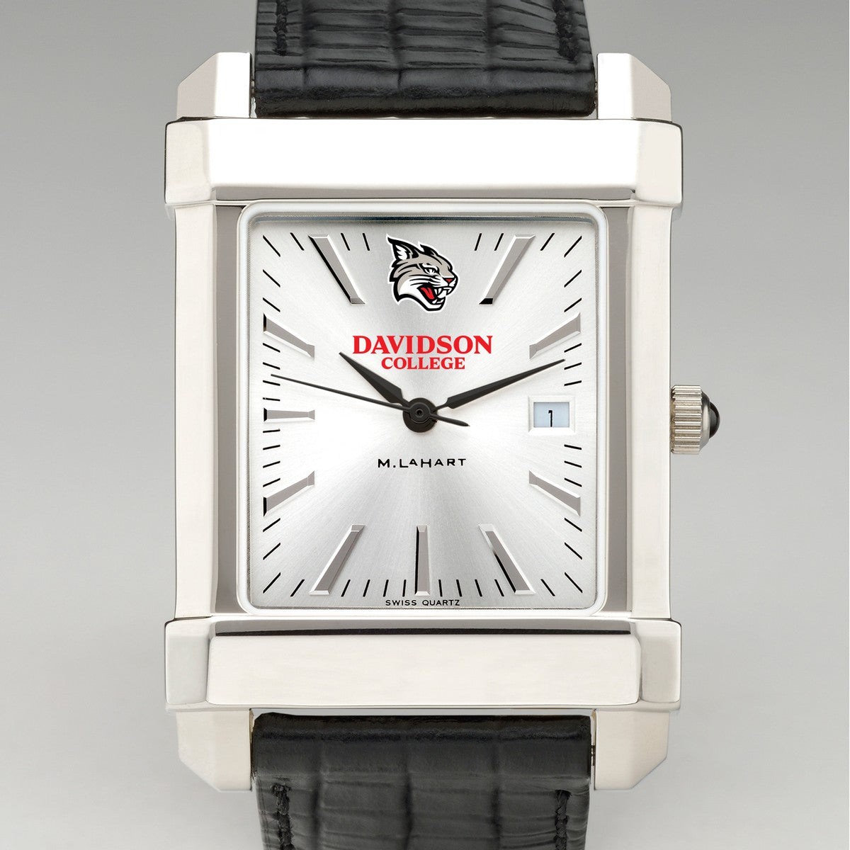 Davidson College Men's Collegiate Watch with Leather Strap | M.LaHart & Co.