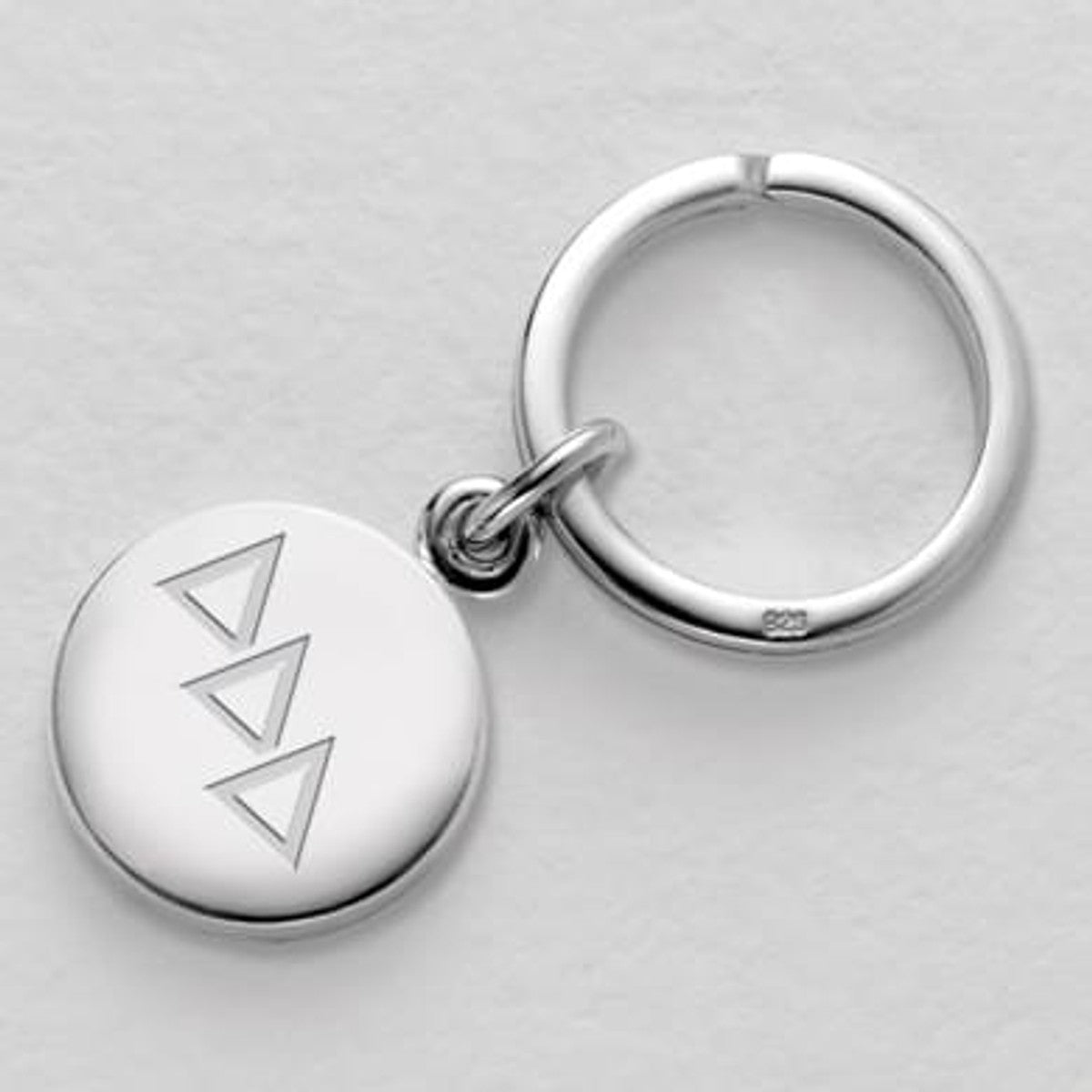 Delta Delta Delta Sterling Silver Insignia Key Ring | M.LaHart & Co.