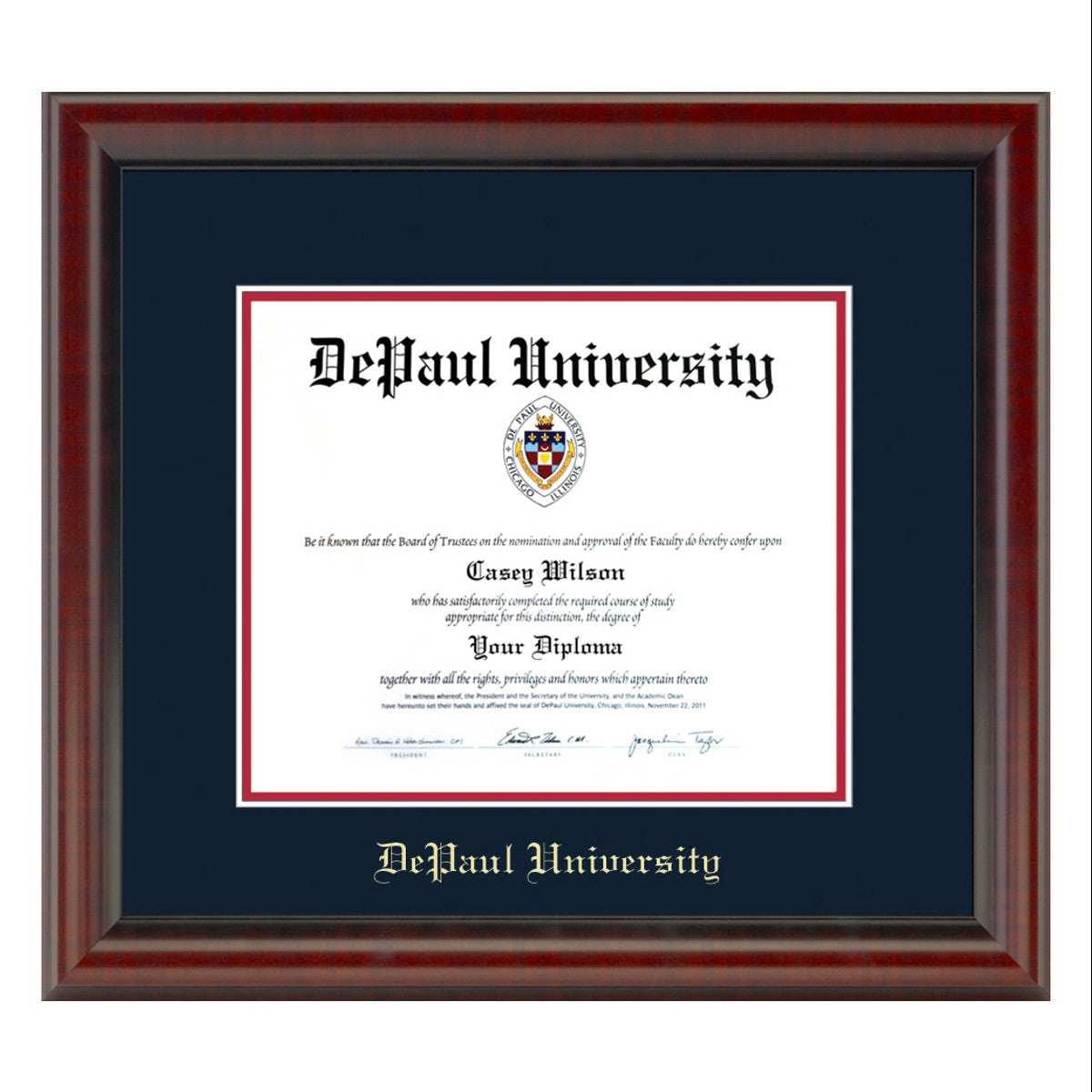 DePaul Diploma Frame - Fidelitas | M.LaHart & Co.