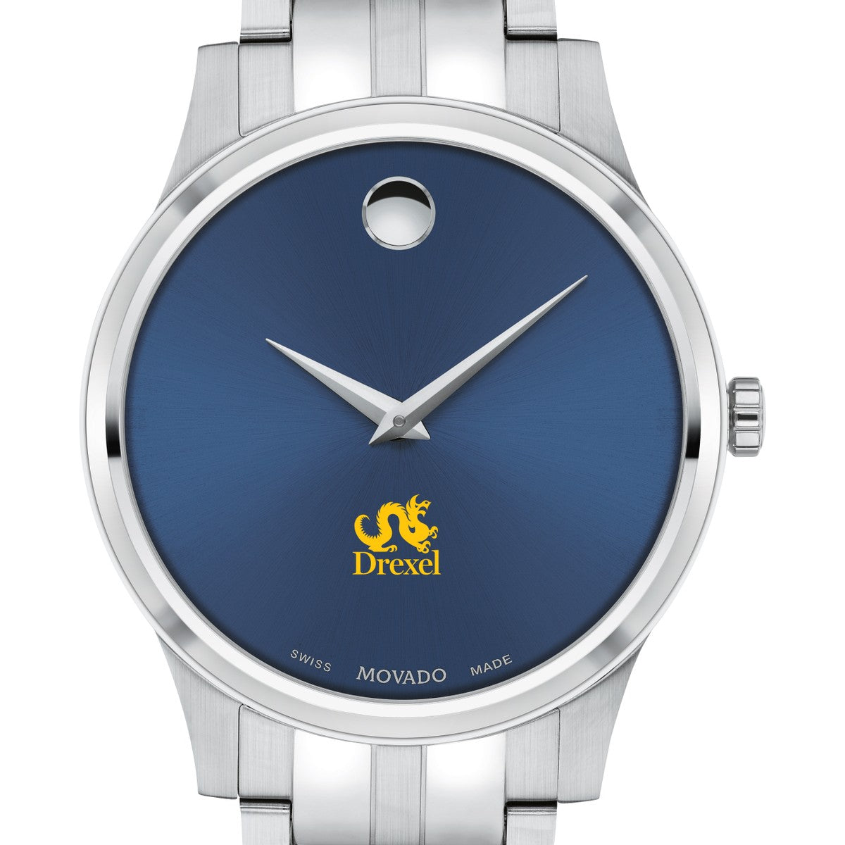 Drexel Men's Movado Stainless Steel Watch with Blue Dial | M.LaHart & Co.