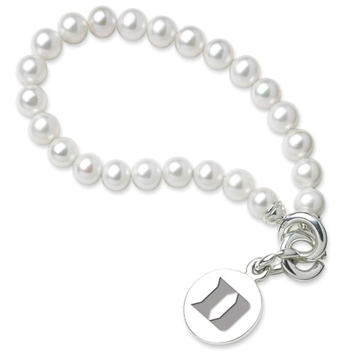 Duke University Pearl Bracelet with Sterling Silver Charm | M.LaHart & Co.