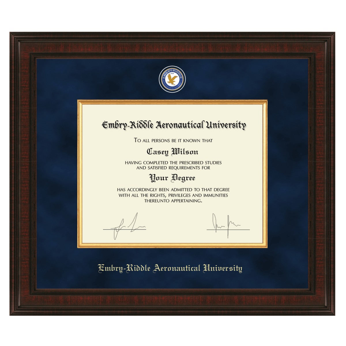 Embry- Riddle Diploma Frame - Excelsior Graduation Gift | M.LaHart & Co.