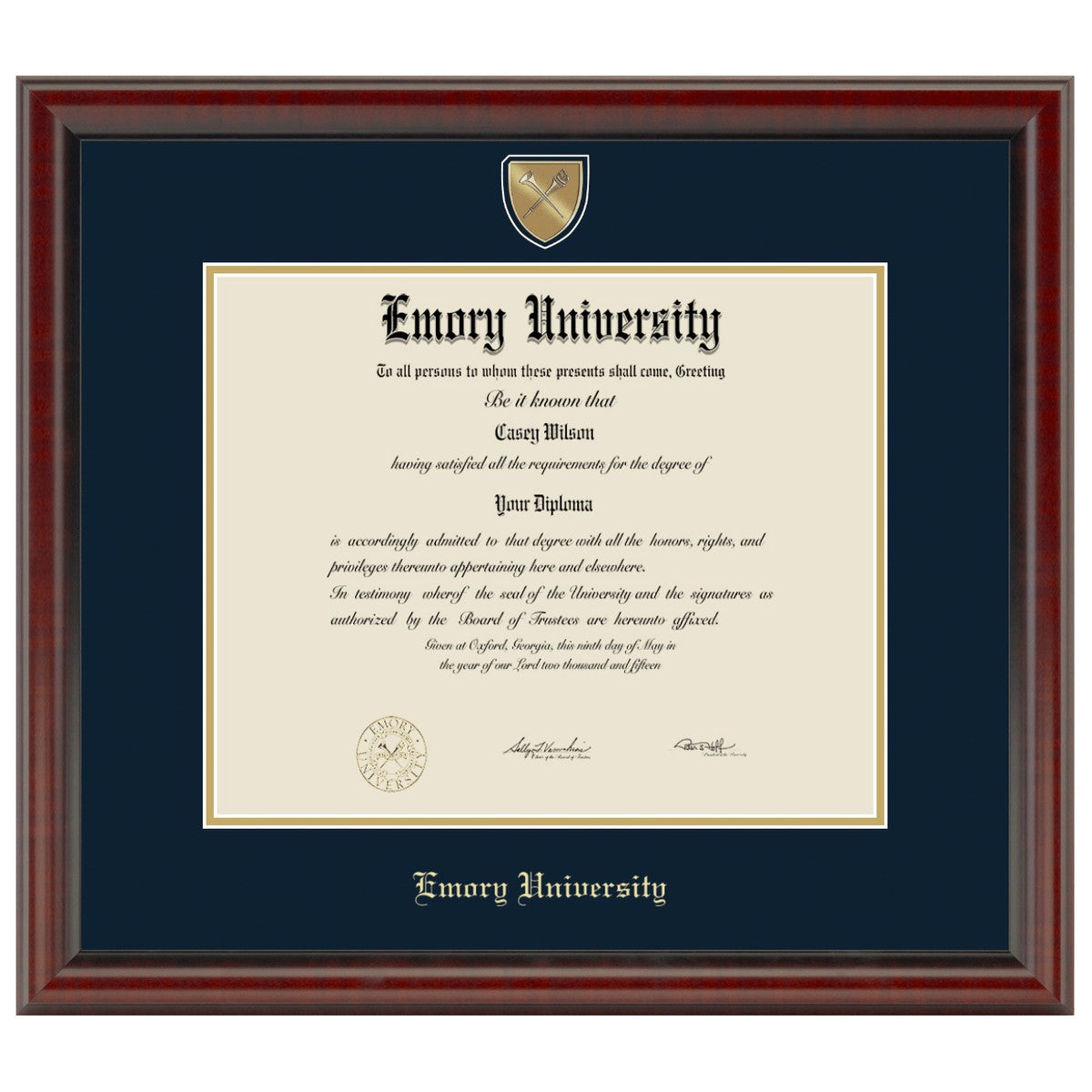 Official Emory Diploma Frame, the Masterpiece | M.LaHart & Co.