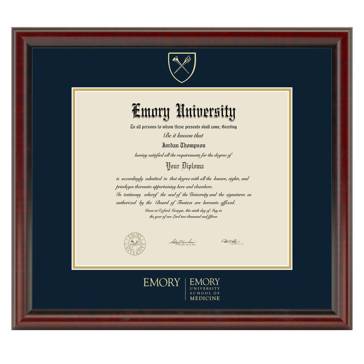 Emory School of Medicine Diploma Frame, the Fidelitas | M.LaHart & Co.