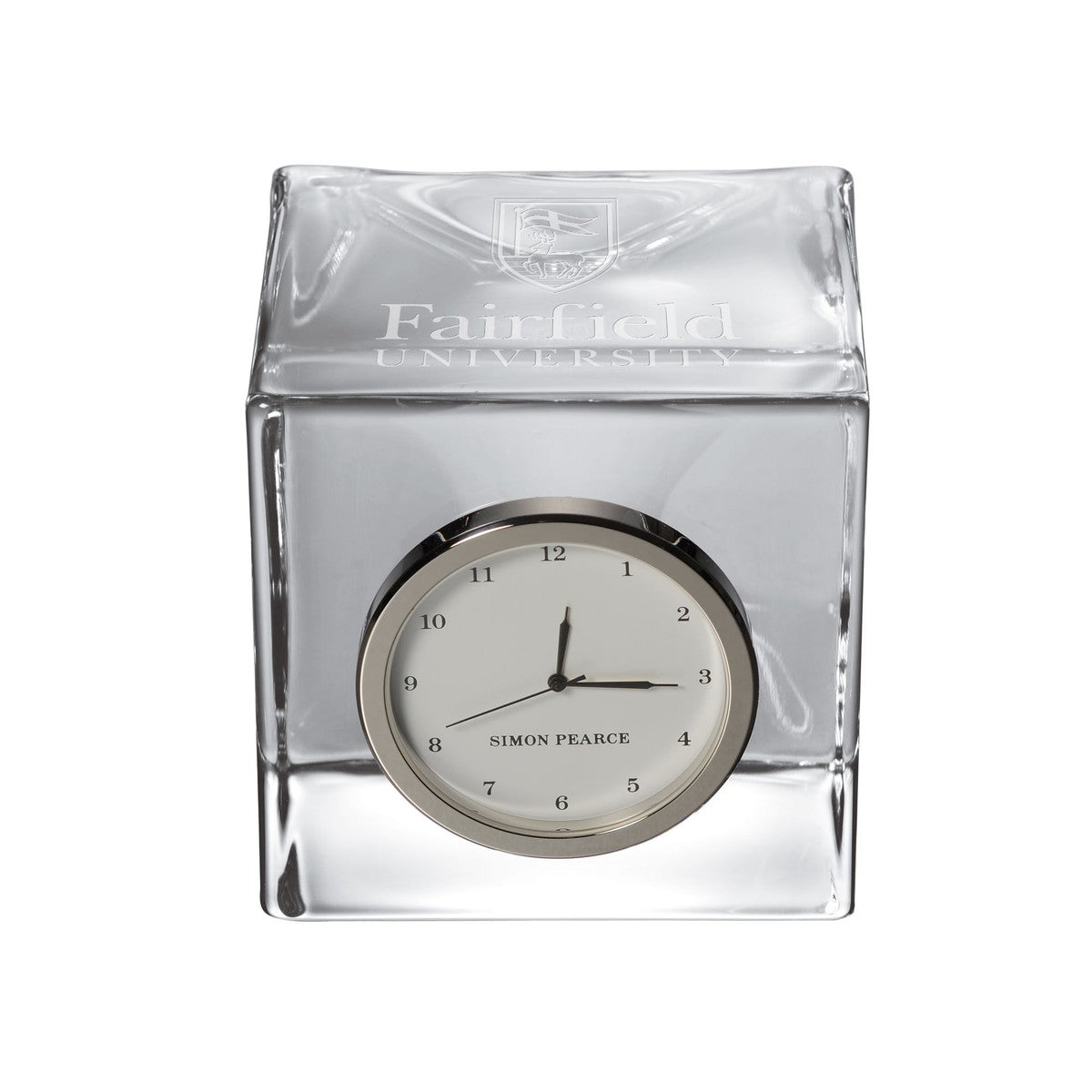 Fairfield Glass Desk Clock by Simon Pearce - Graduation Gift Selection ...