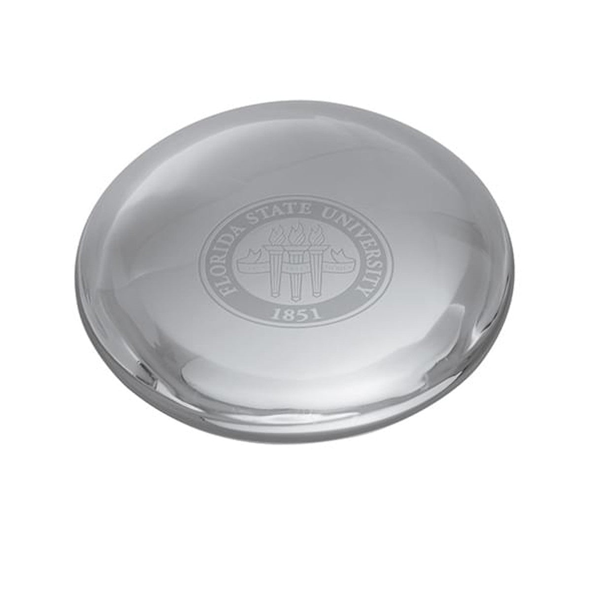 FSU Glass Dome Paperweight by Simon Pearce | M.LaHart & Co.