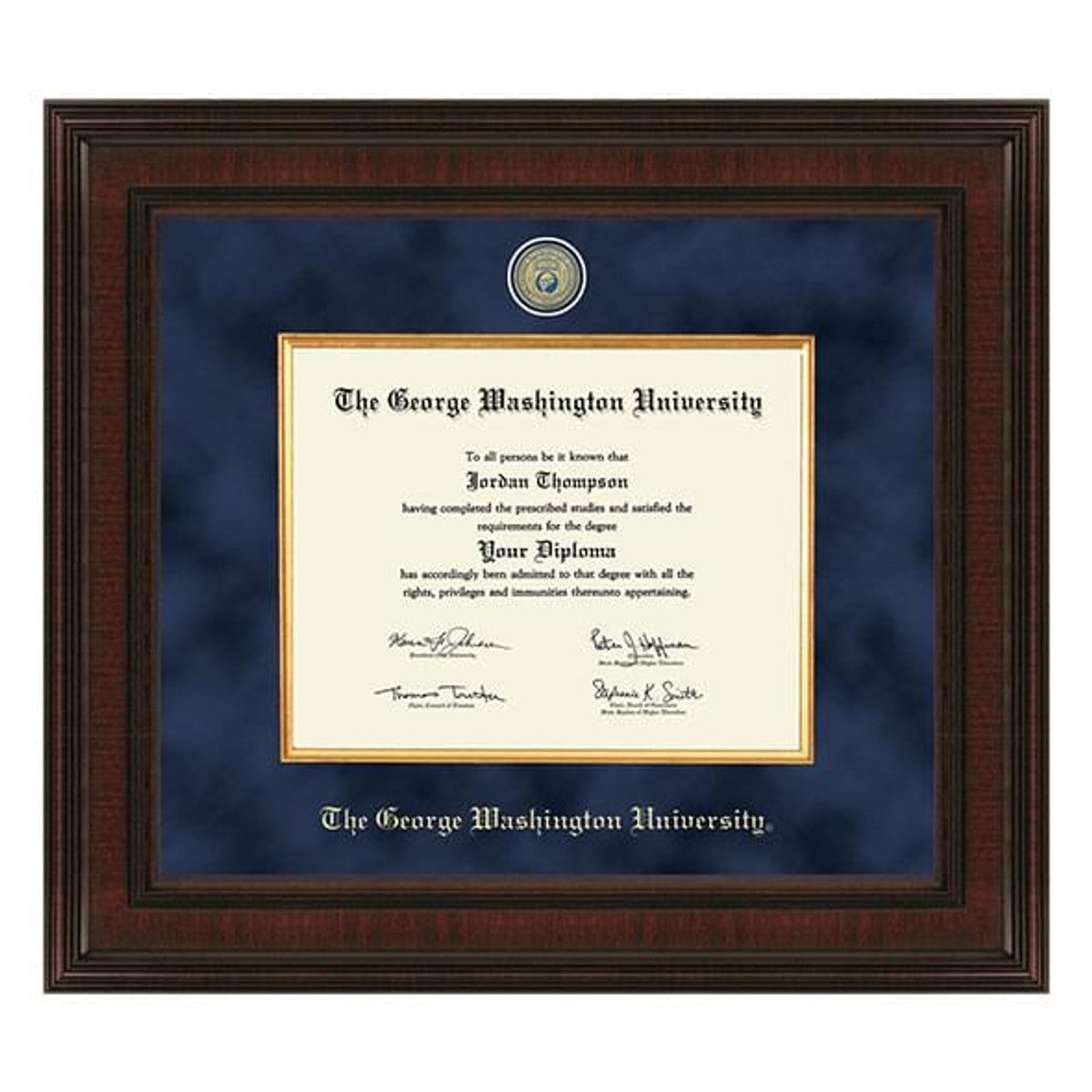 George Washington University Diploma Frame - Excelsior Graduation Gift ...