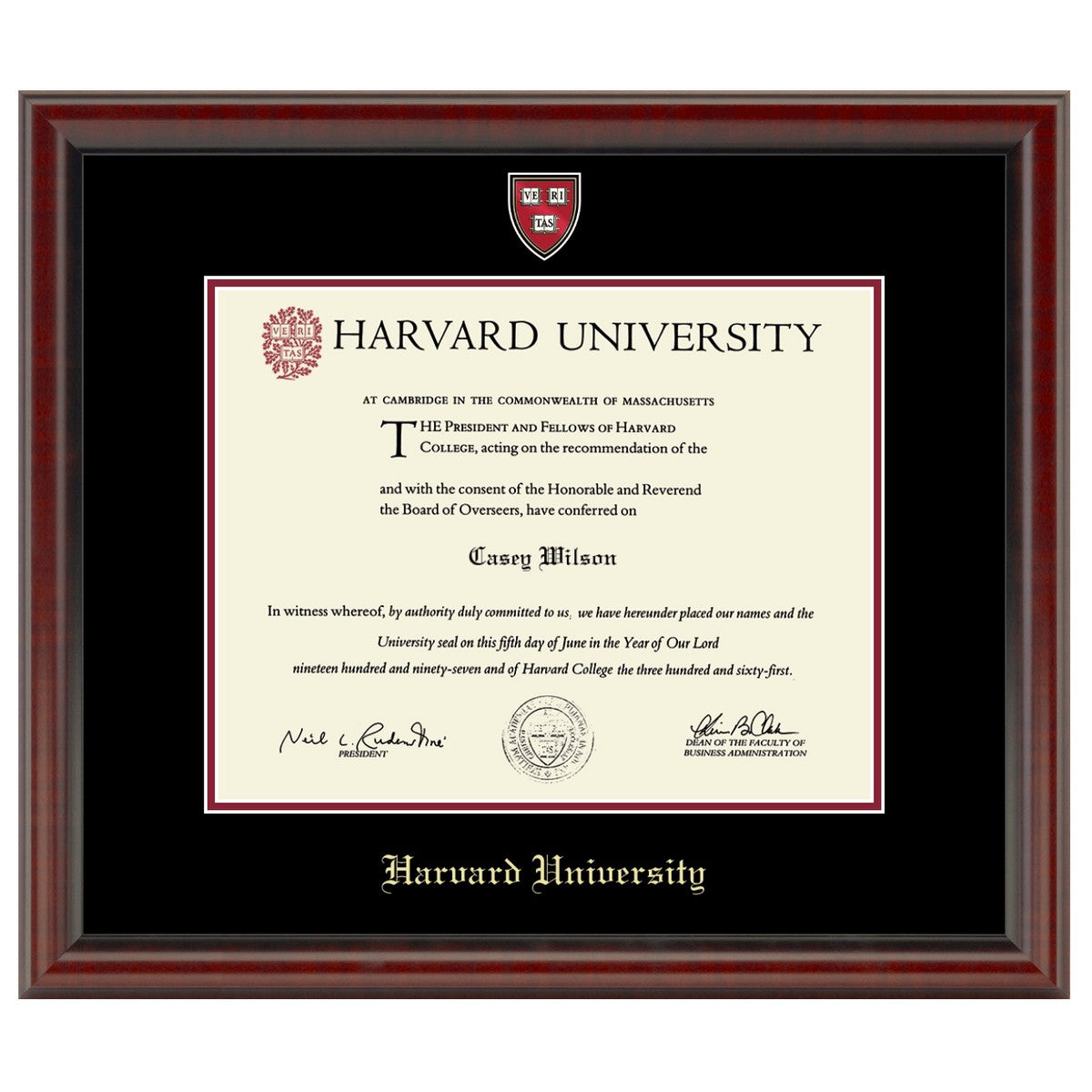 Official Harvard Diploma Frame, the Masterpiece | M.LaHart & Co.