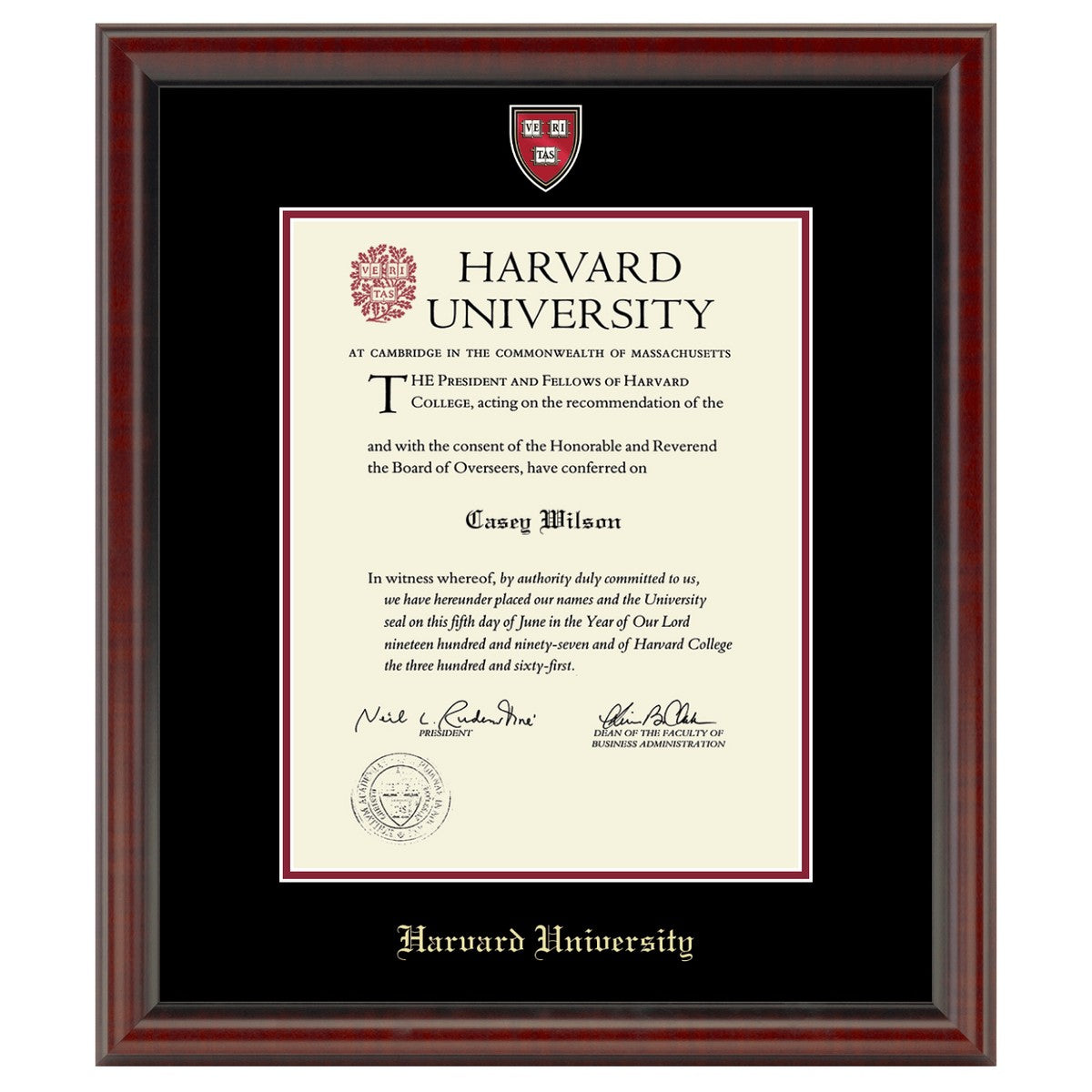 Harvard Masters/Ph.D. Diploma Frame, the Masterpiece | M.LaHart & Co.