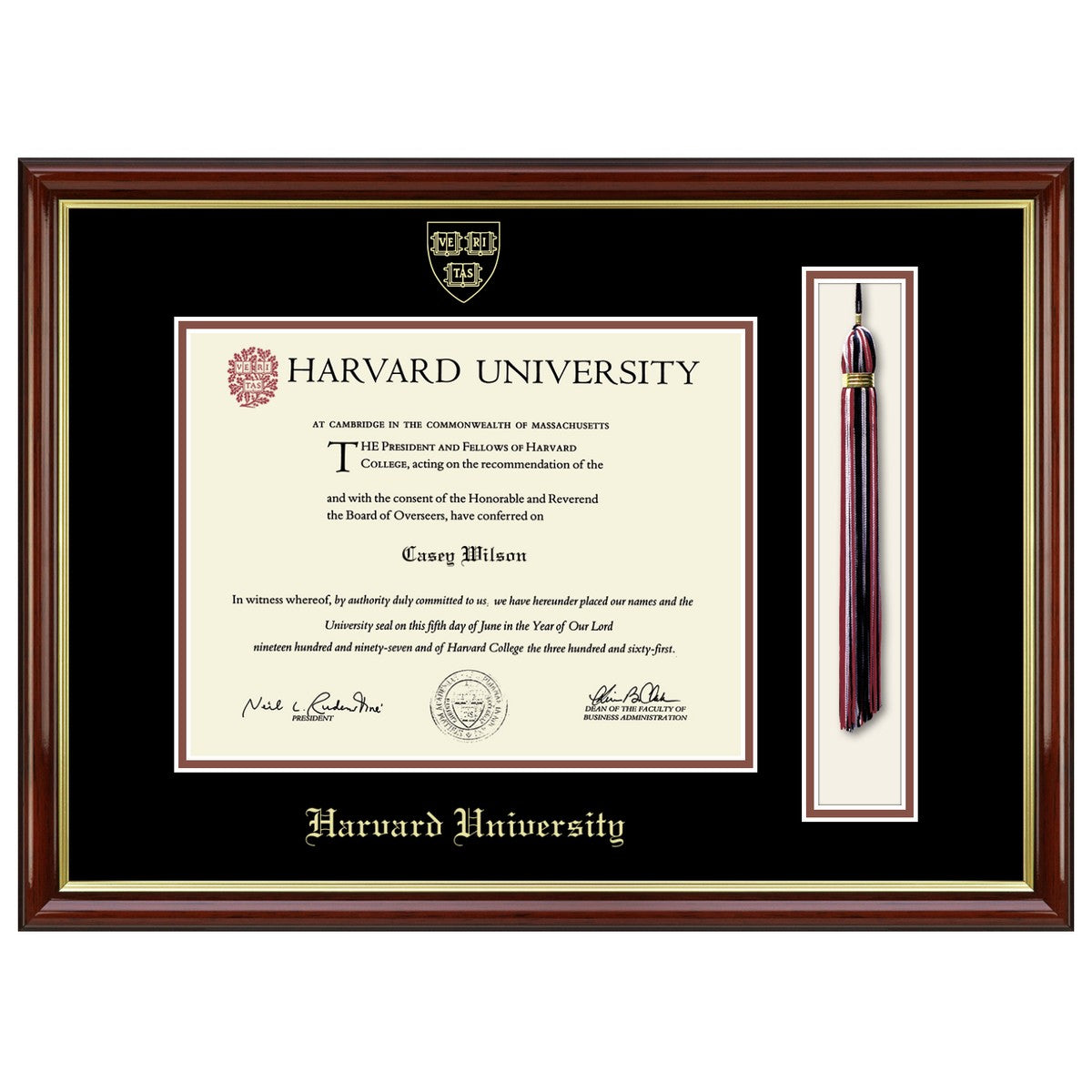 Official Harvard Diploma Frame with Tassel Display | M.LaHart & Co.
