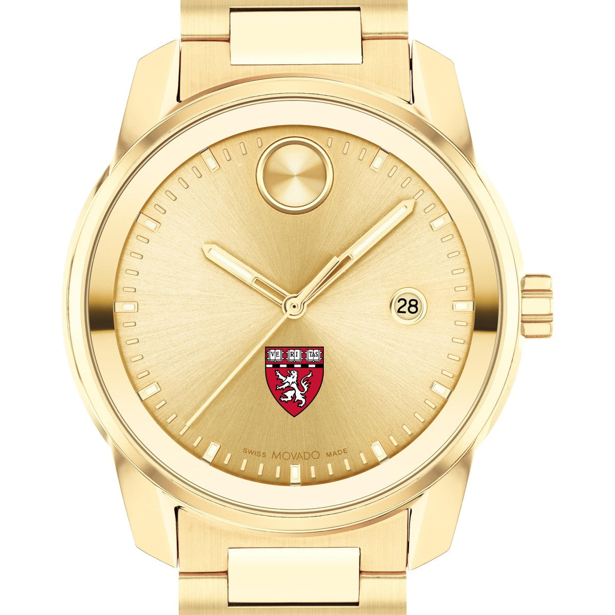 HMS Men's Movado BOLD Gold with Date Window | M.LaHart & Co.