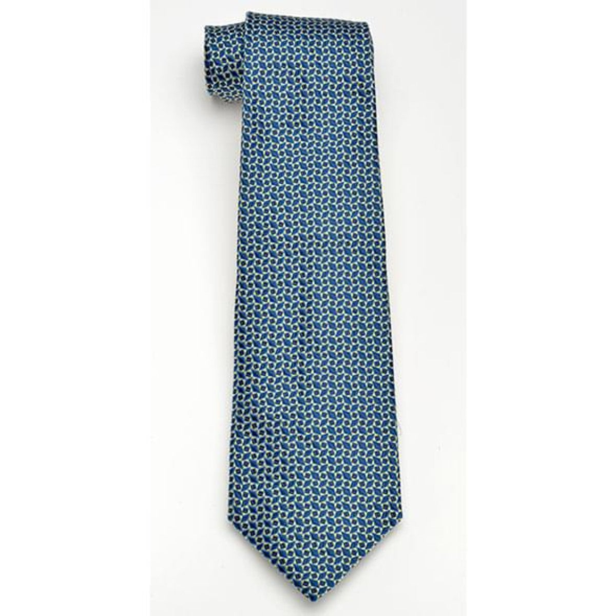 Harvard Blue & Gold Diamond Pattern Silk Tie | M.LaHart & Co.
