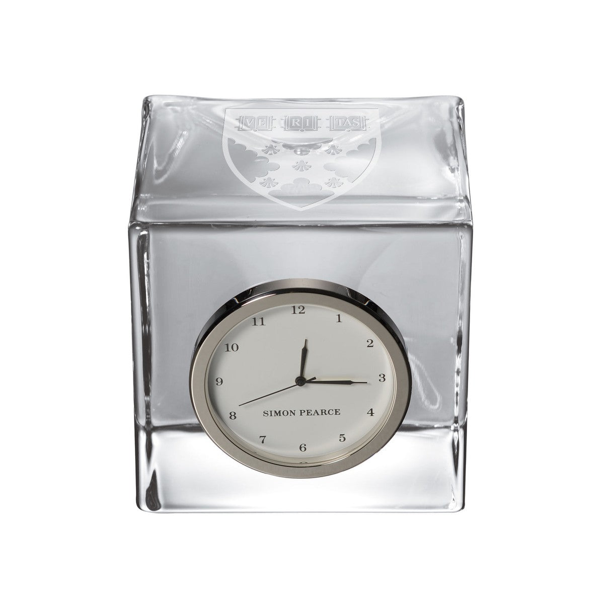 HBS Glass Desk Clock by Simon Pearce - Graduation Gift Selection | M ...