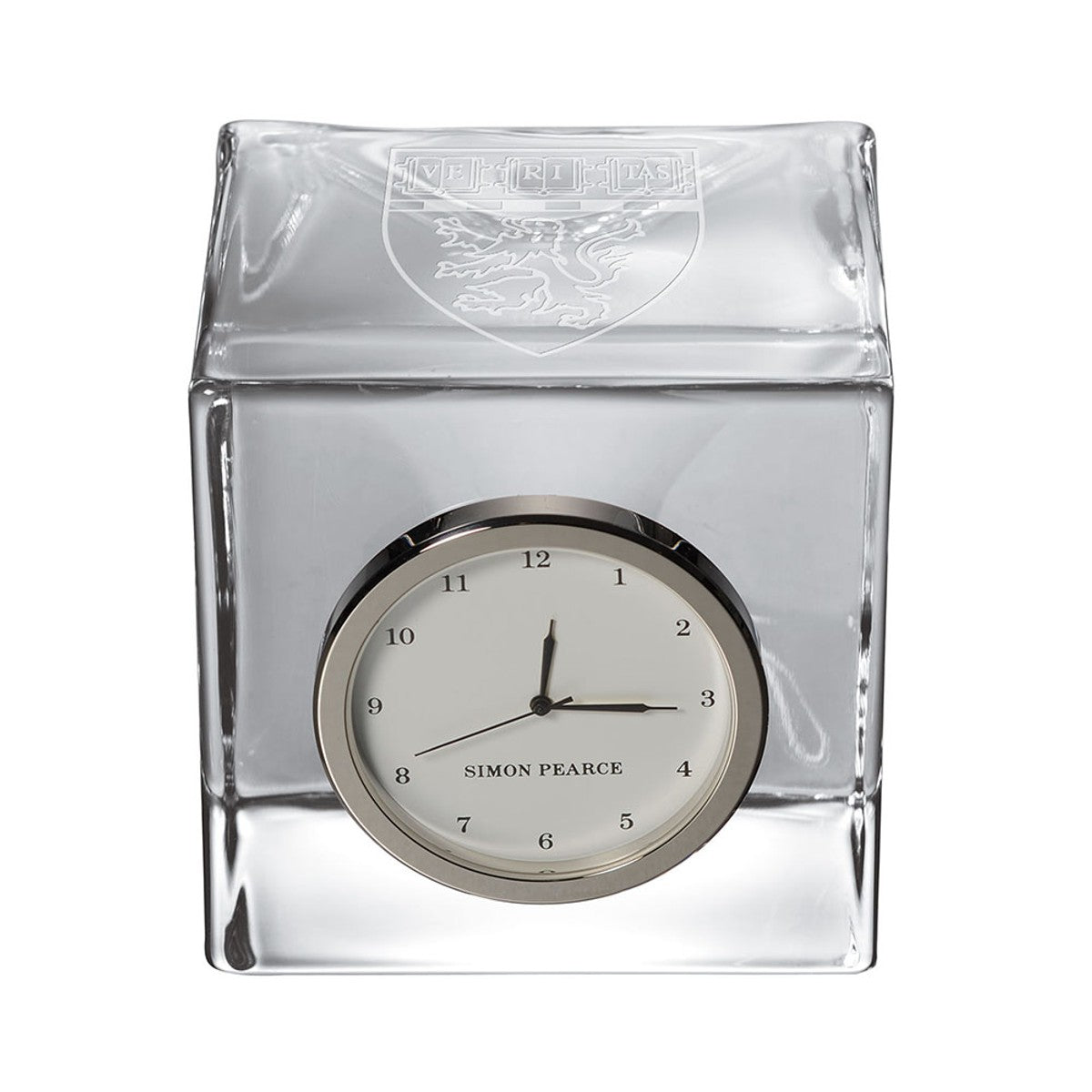 HMS Glass Desk Clock by Simon Pearce | M.LaHart & Co.