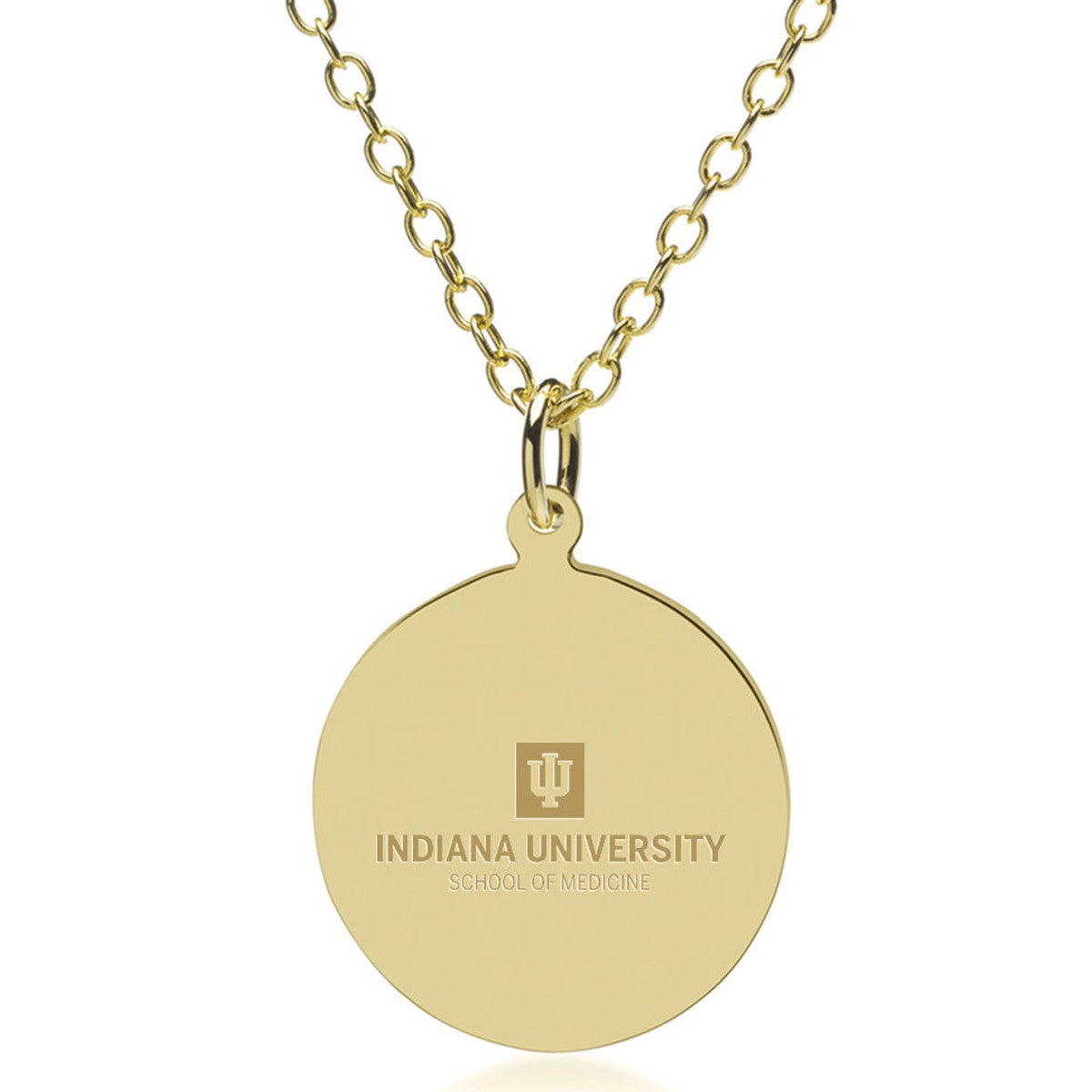 IU School of Medicine 14K Gold Pendant & Chain | M.LaHart & Co.