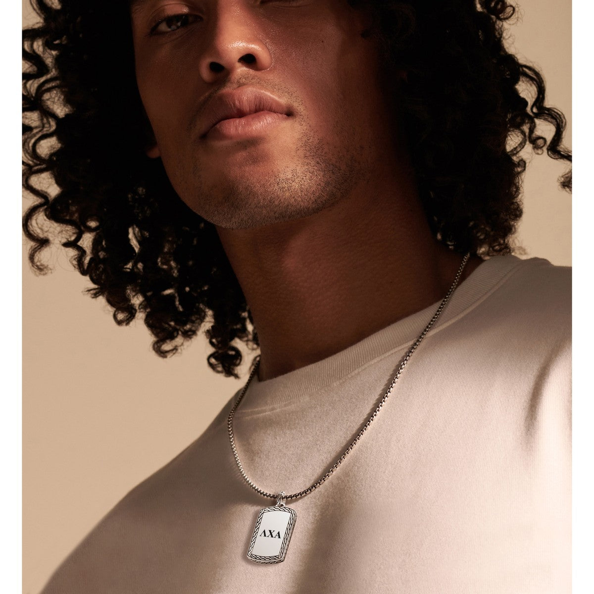 Lambda Chi Alpha Dog Tag by John Hardy with Box Chain | M.LaHart & Co.