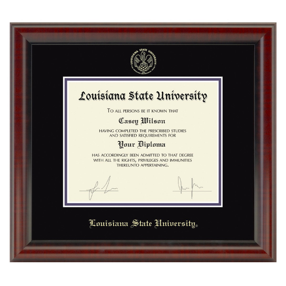LSU Diploma Frame - Fidelitas | M.LaHart & Co.