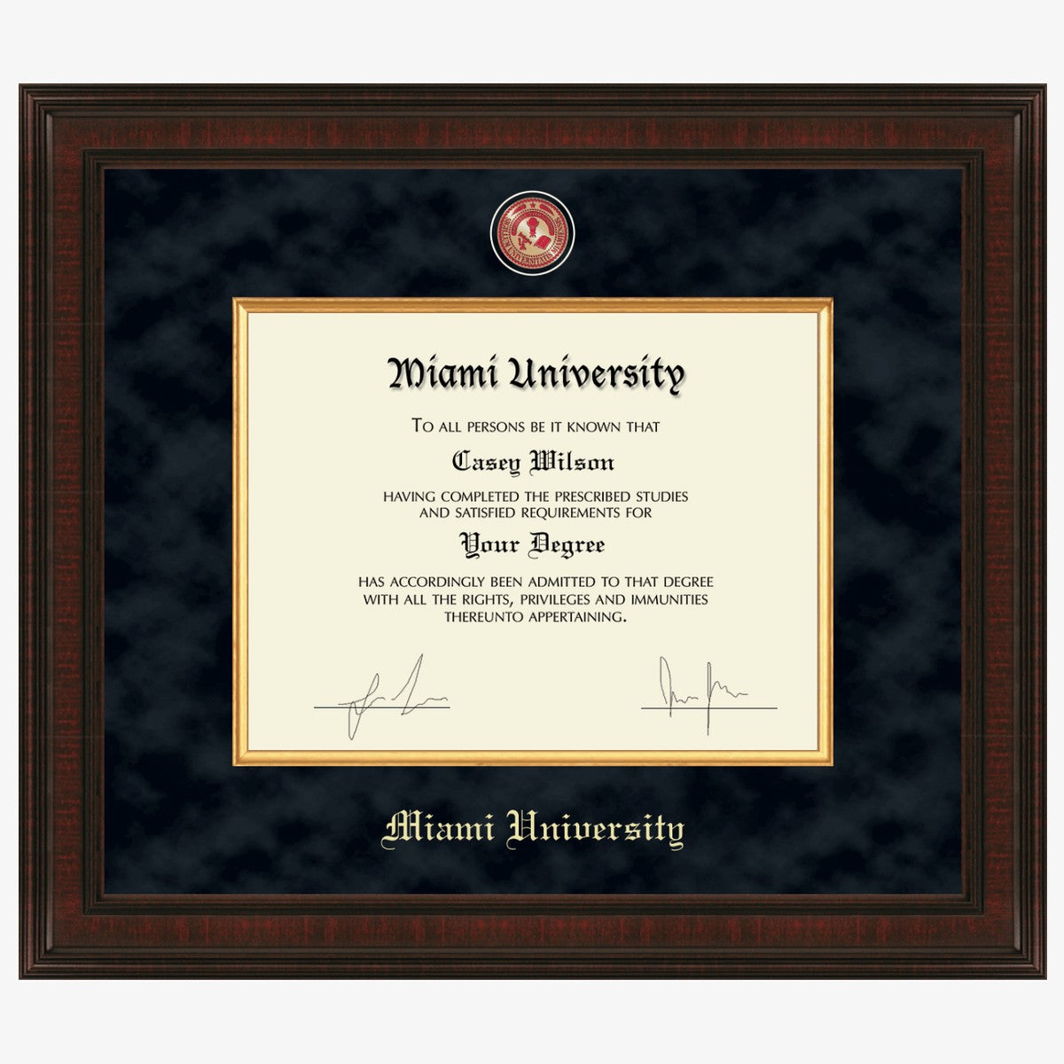 Miami University in Ohio Diploma Frame - Excelsior Graduation Gift | M ...
