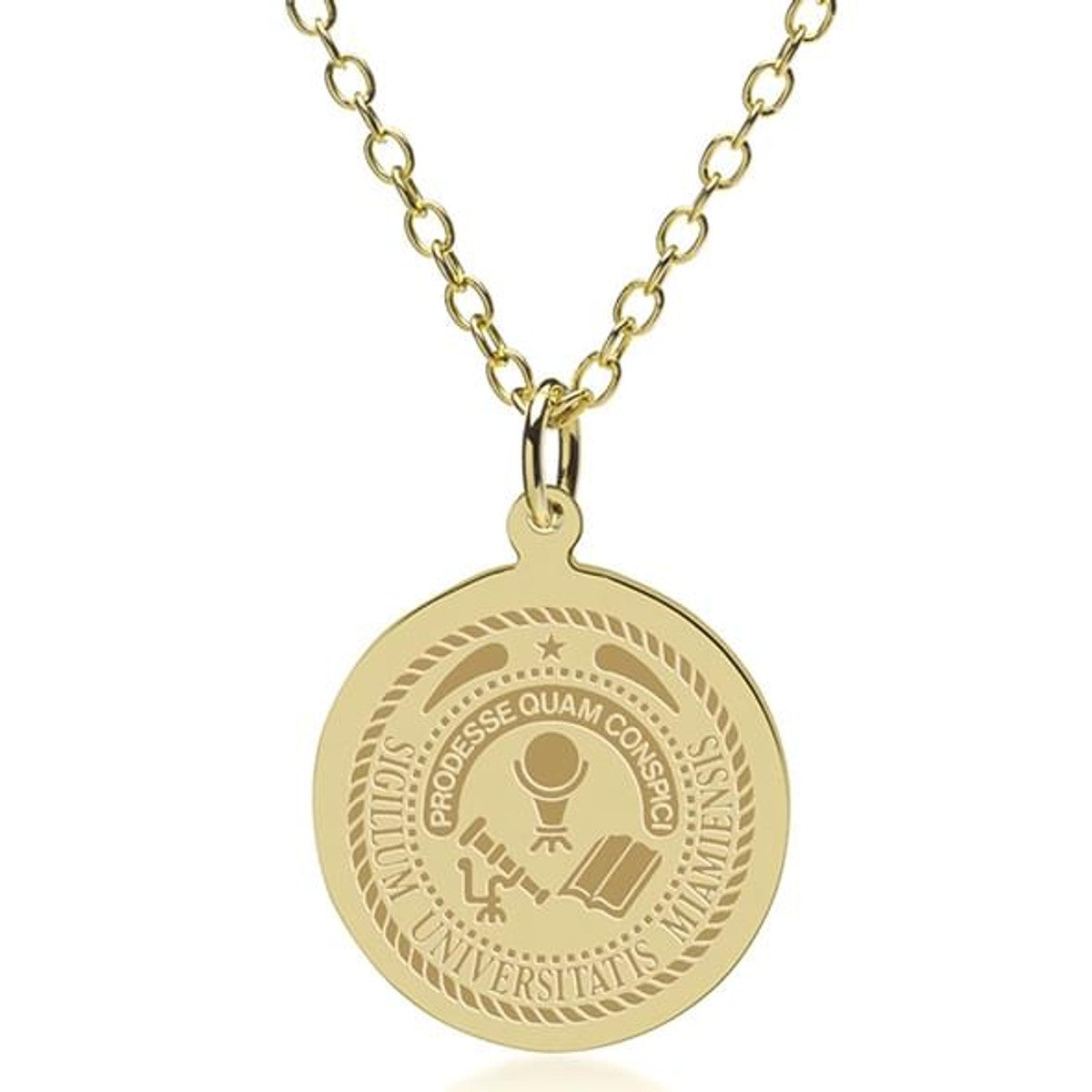 Miami University 14K Gold Pendant & Chain | M.LaHart & Co.