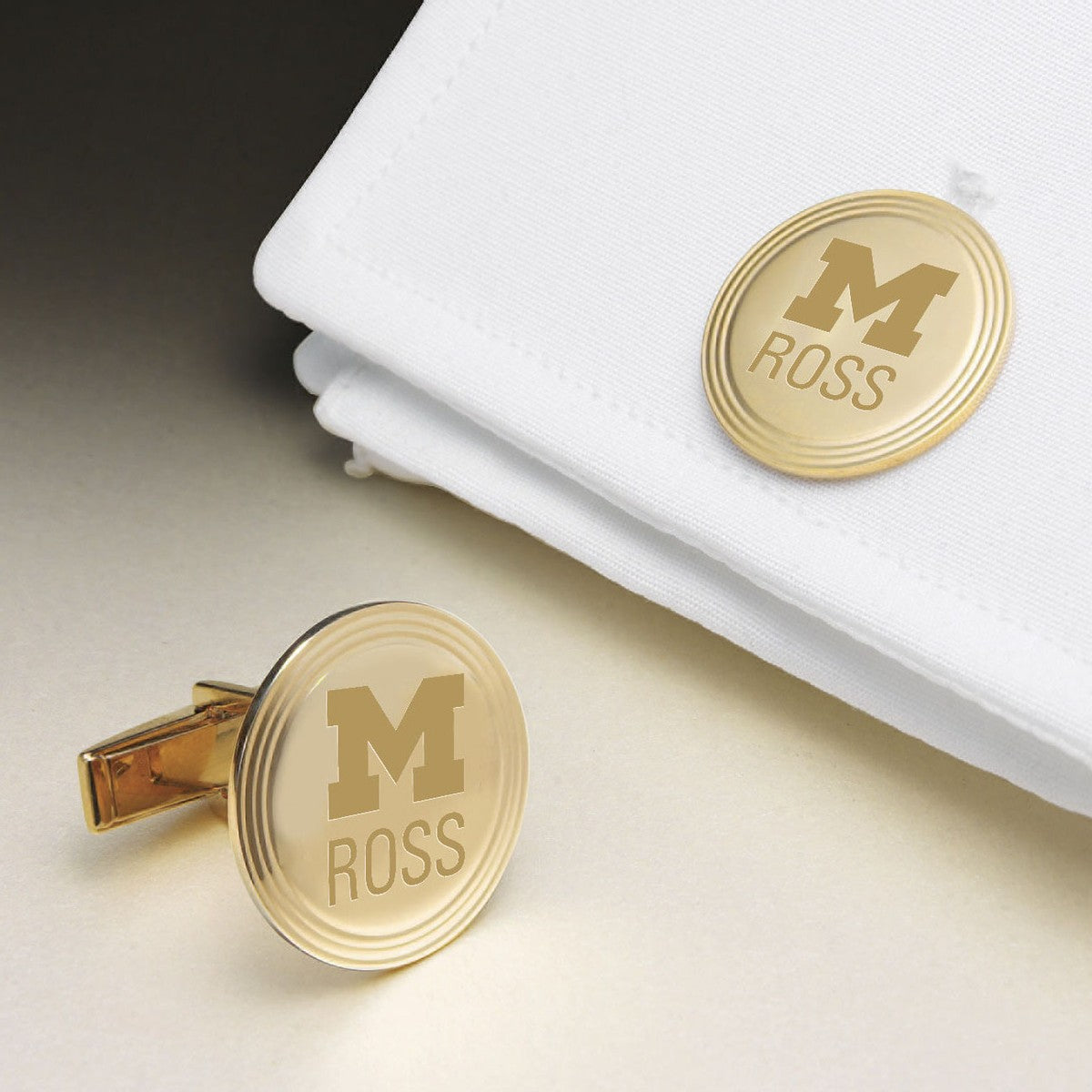 Michigan Ross 14K Gold Cufflinks - Graduation Gift Selection | M.LaHart ...