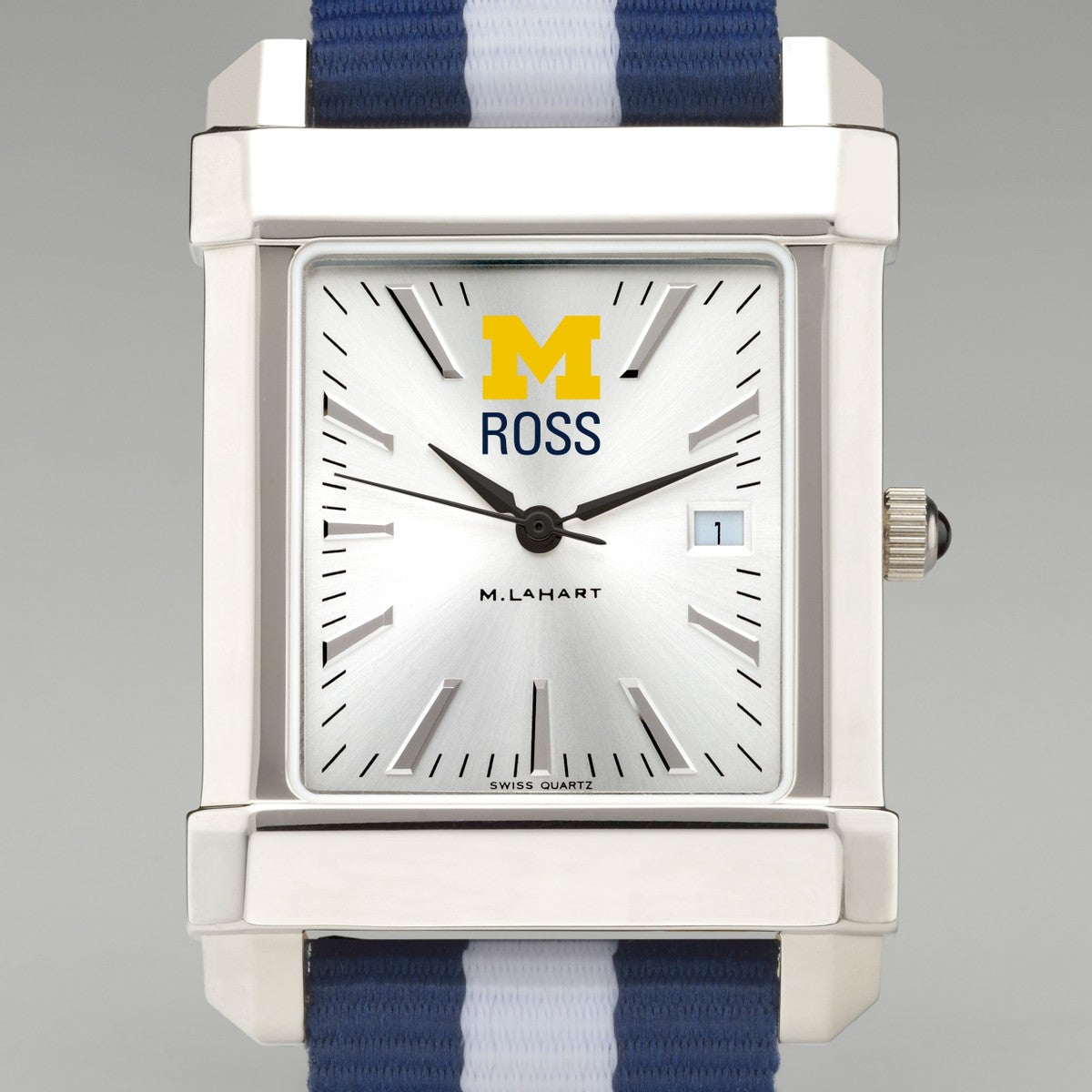Michigan Ross Collegiate Watch with RAF Nylon Strap for Men | M.LaHart ...