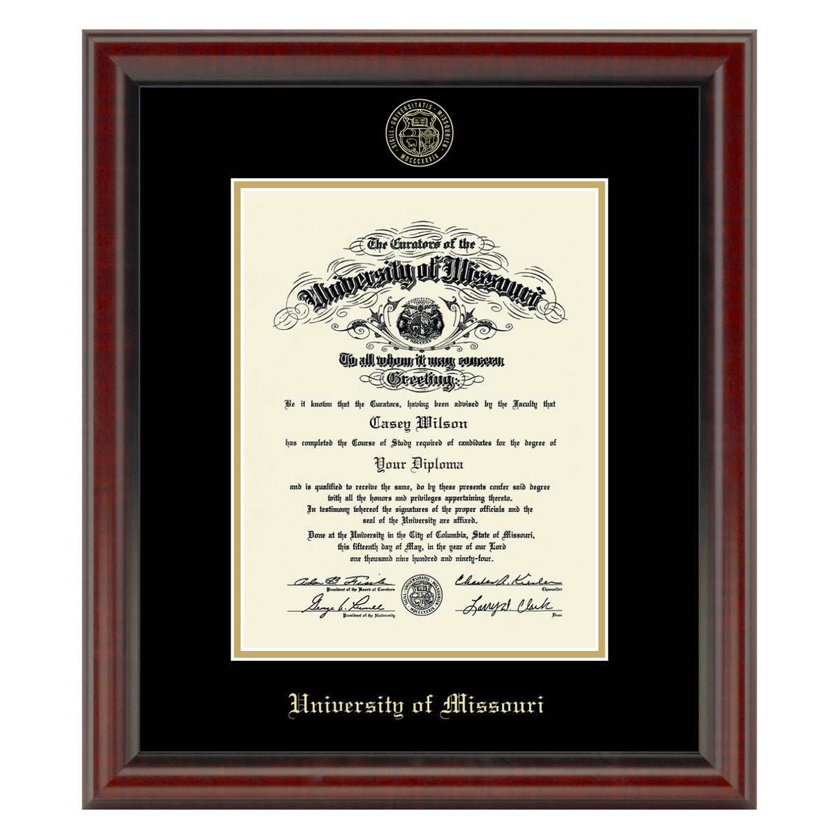 Missouri Bachelors/Masters Diploma Frame - Fidelitas | M.LaHart & Co.