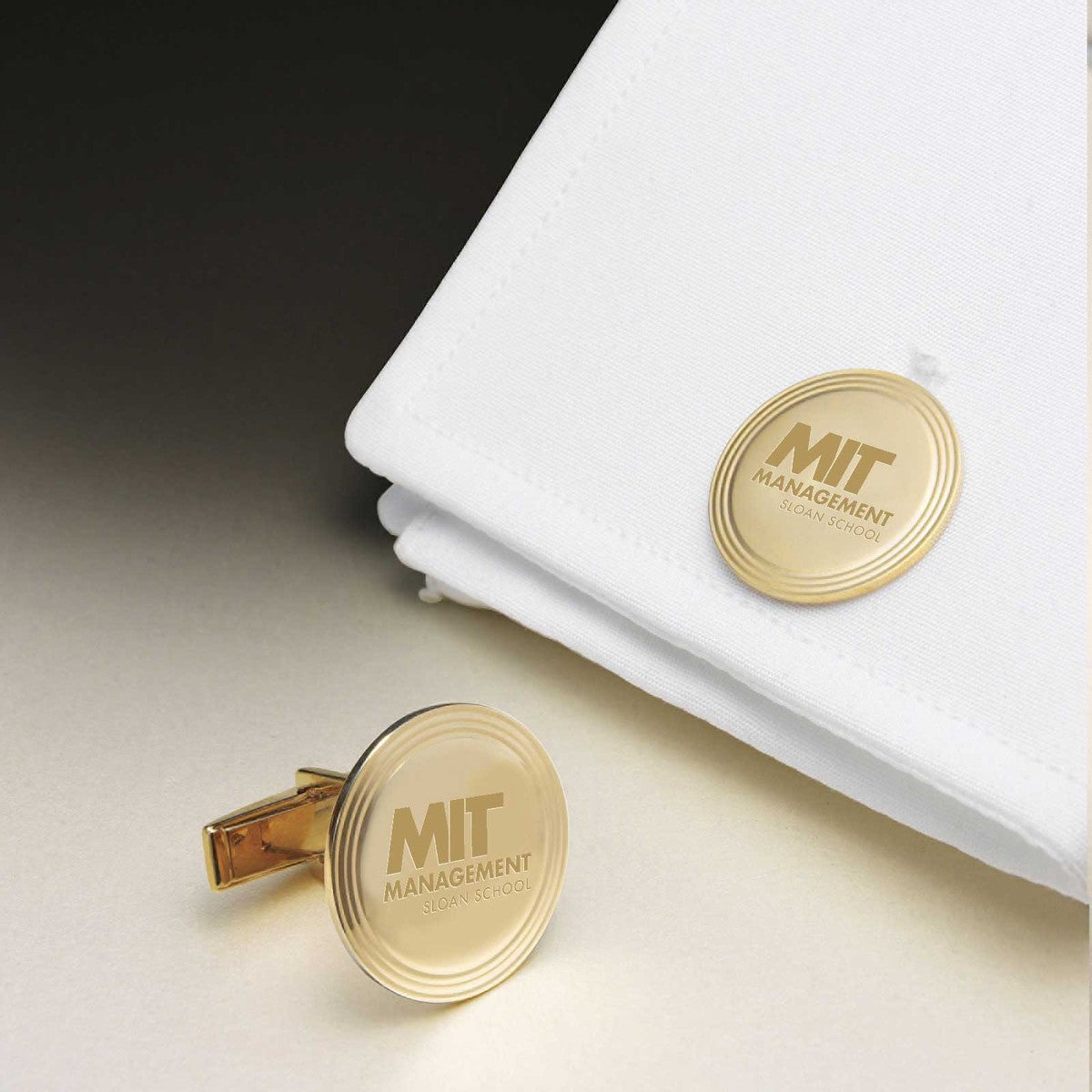 MIT Sloan 14K Gold Cufflinks - Graduation Gift Selection | M.LaHart & Co.